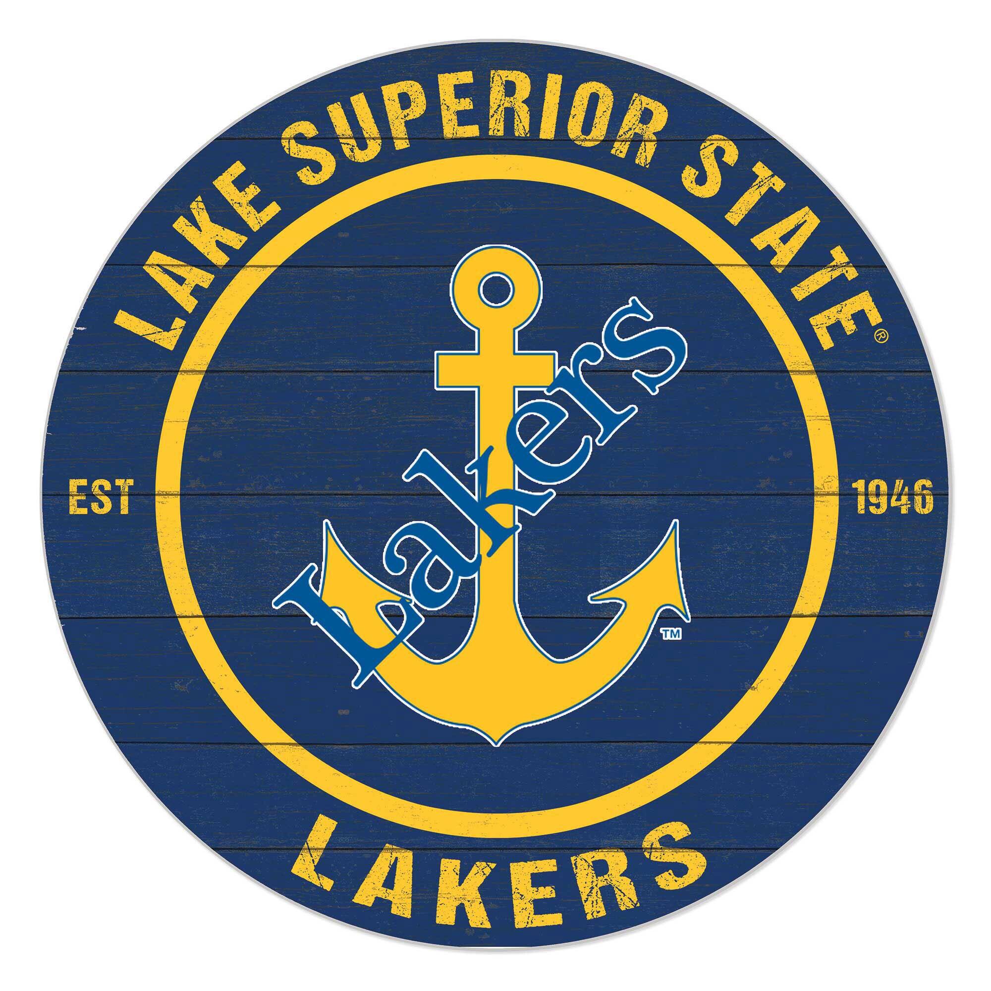 Jardine Lake Superior State Lakers 20" Indoor/Outdoor Team Color Circle ...