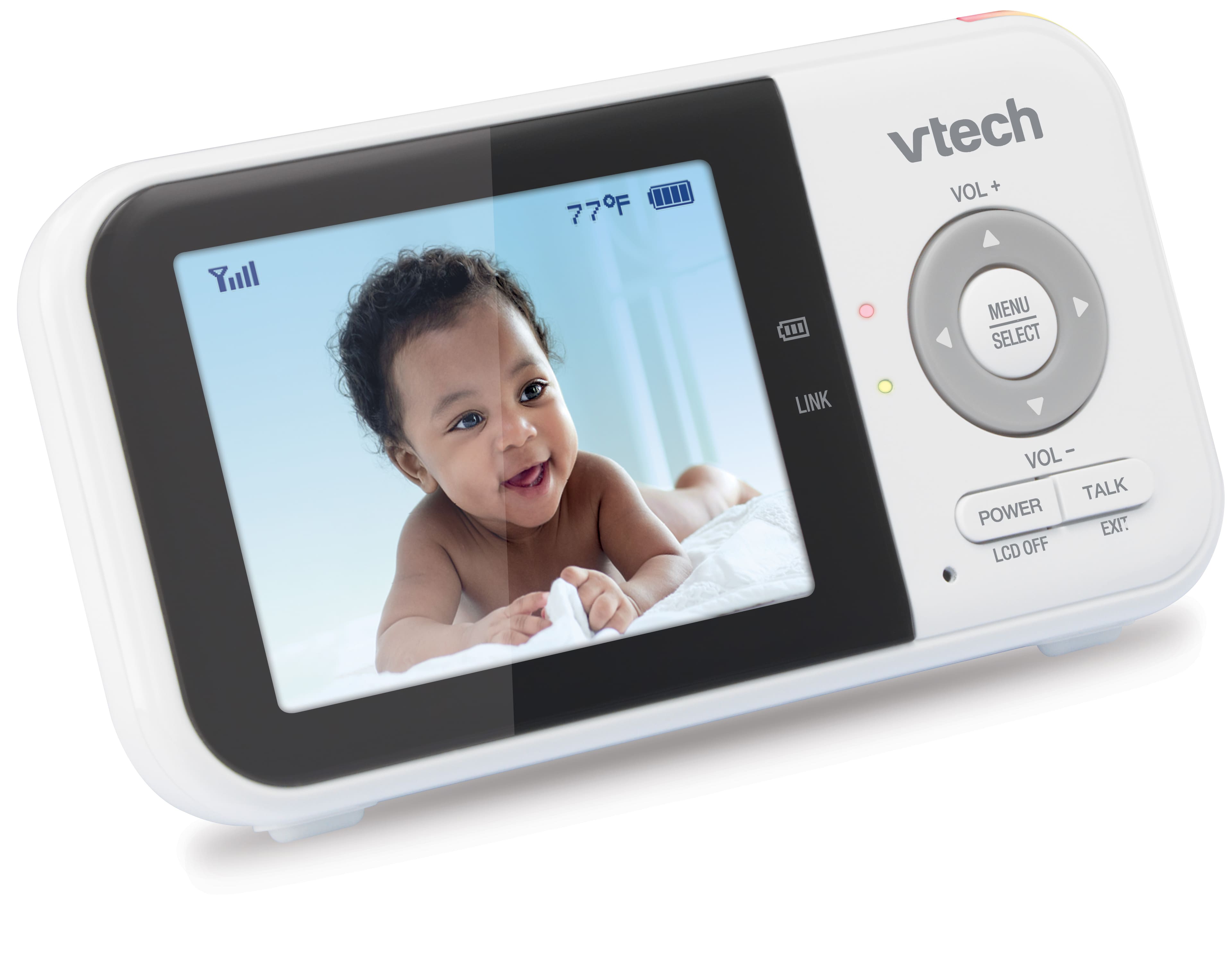 VTech 2.8” Digital Video Baby Monitor with Night Light White VM3254 ...