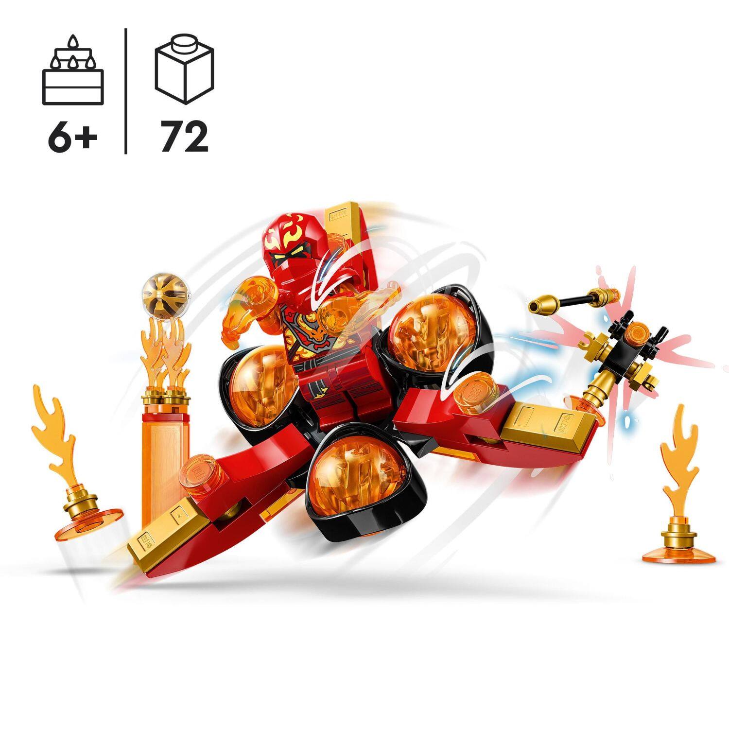 Best Buy: LEGO NINJAGO Kai’s Dragon Power Spinjitzu Flip Action Figure 71777 6425908