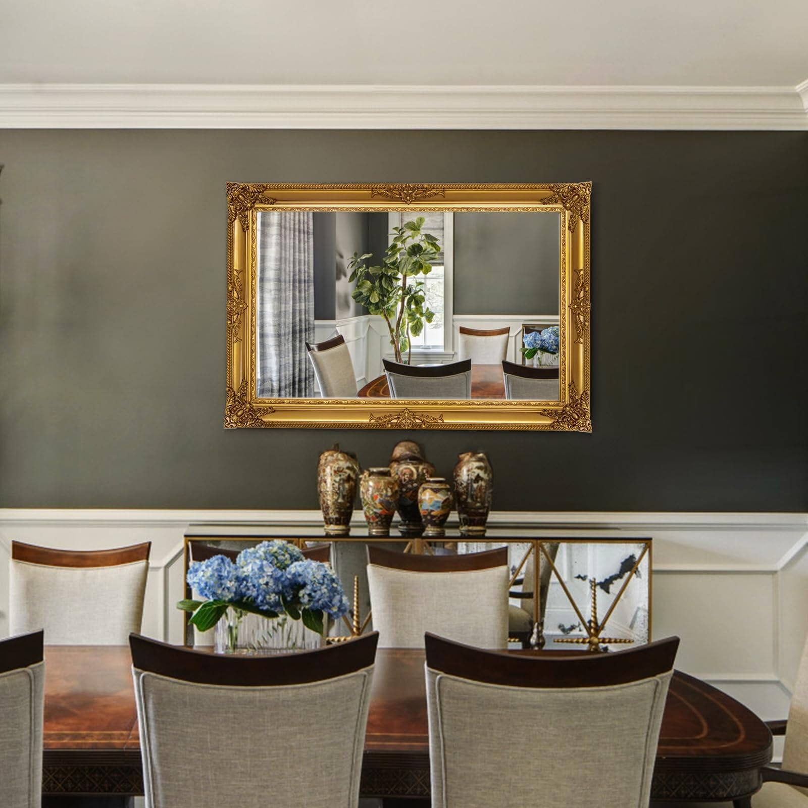 Comfort Essence Vintage Mirror 37 4" X 25 6" Traditional Antique Wall ...