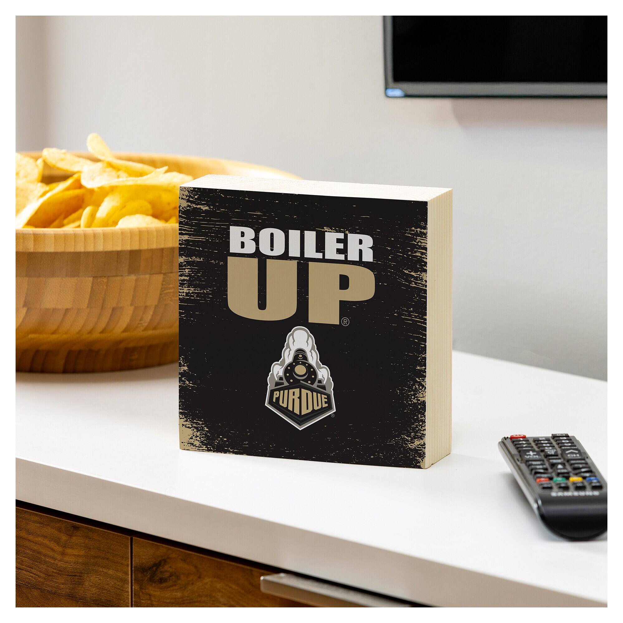 Evergreen Enterprises Purdue Boilermakers 6" Square Fan Chant Wood ...