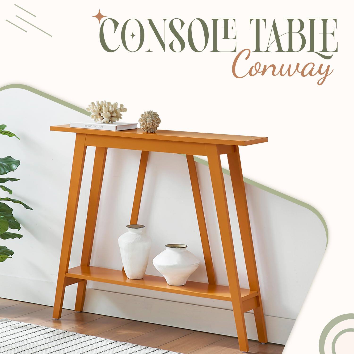 Kings Brand Furniture Conway Console Table Functional Narrow Wood ...