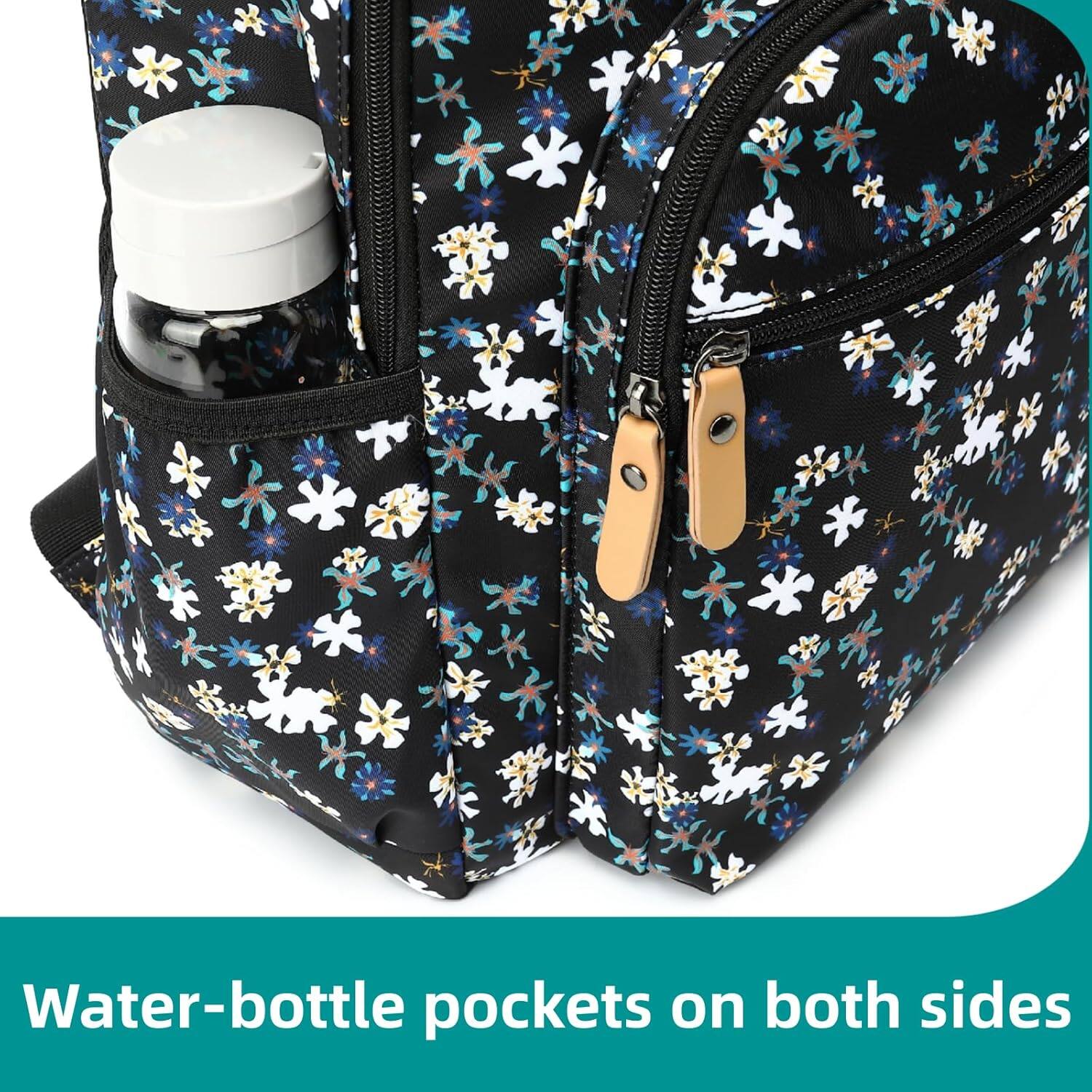 Live At Space Leaper Water resistant Floral Laptop Backpack Women ...