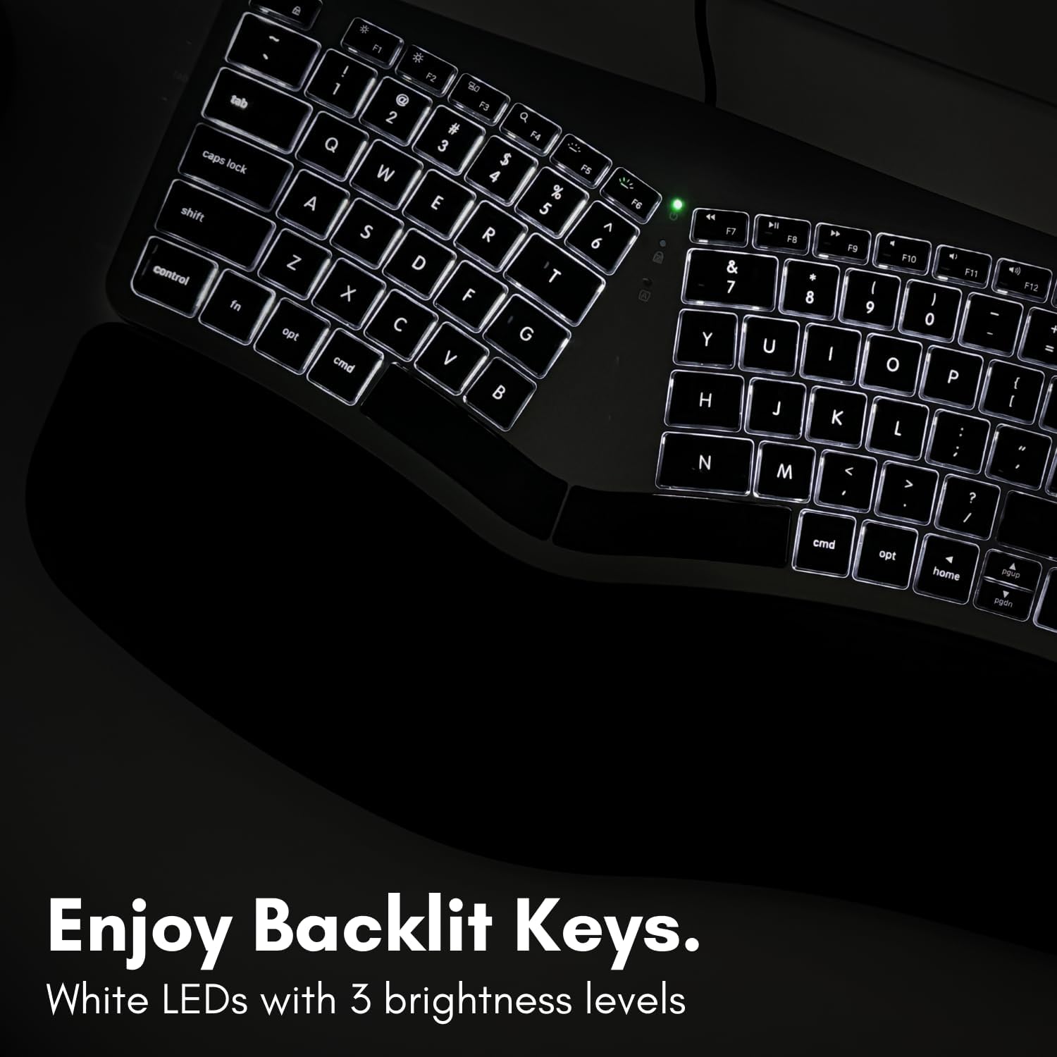 Macally Wired Ergonomic Keyboard for Mac Compatible Backlit Apple ...
