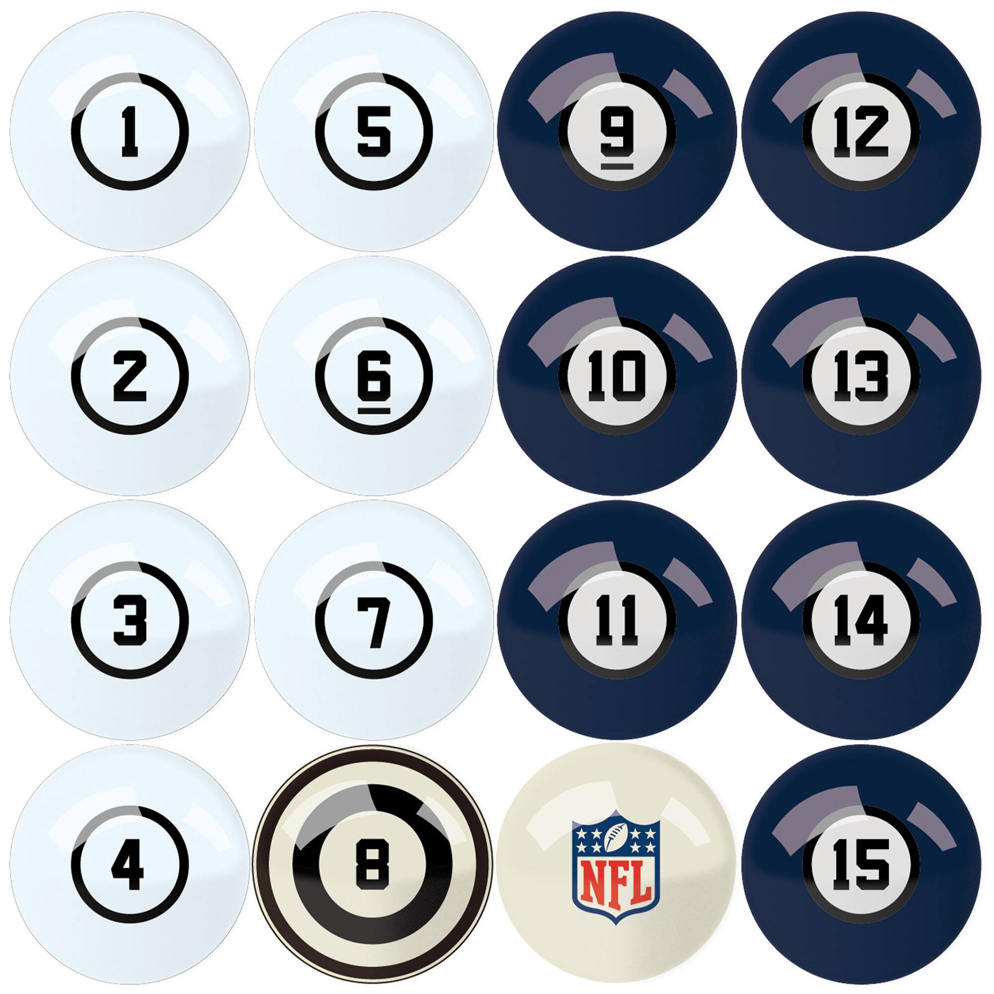 Imperial Seattle Seahawks Billiard Ball Set with Numbers Multicolor ...