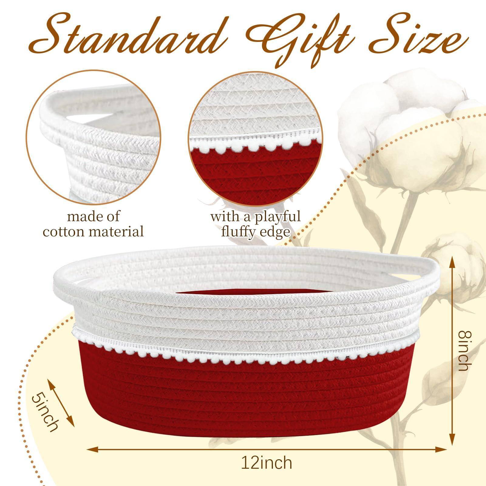 Paradigms Interiors Christmas Red Gift Basket Empty With Wrap Bag ...