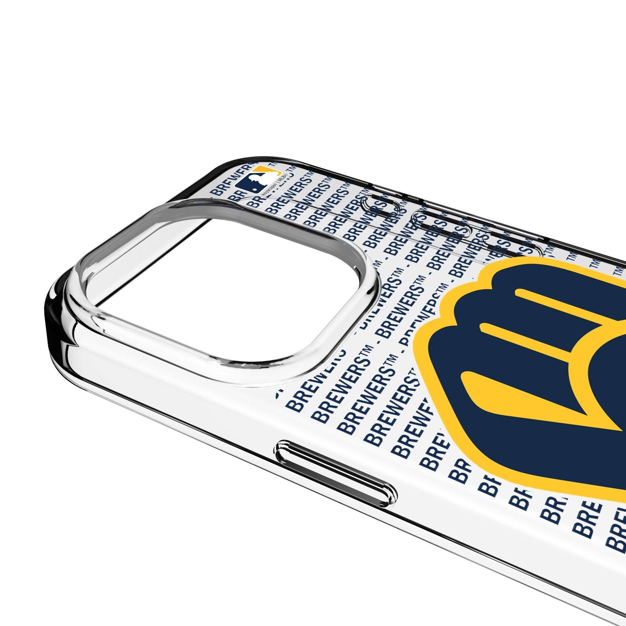 Keyscaper MLB Milwaukee Brewers Text Backdrop Clear iPhone Case 16 Pro ...