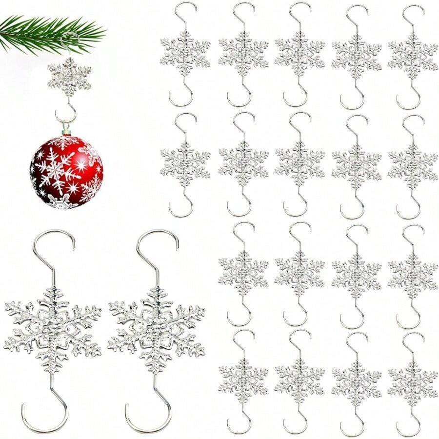 Live At Space Snowflake Ornament Hook Hangers Gold Silver Snowflake ...