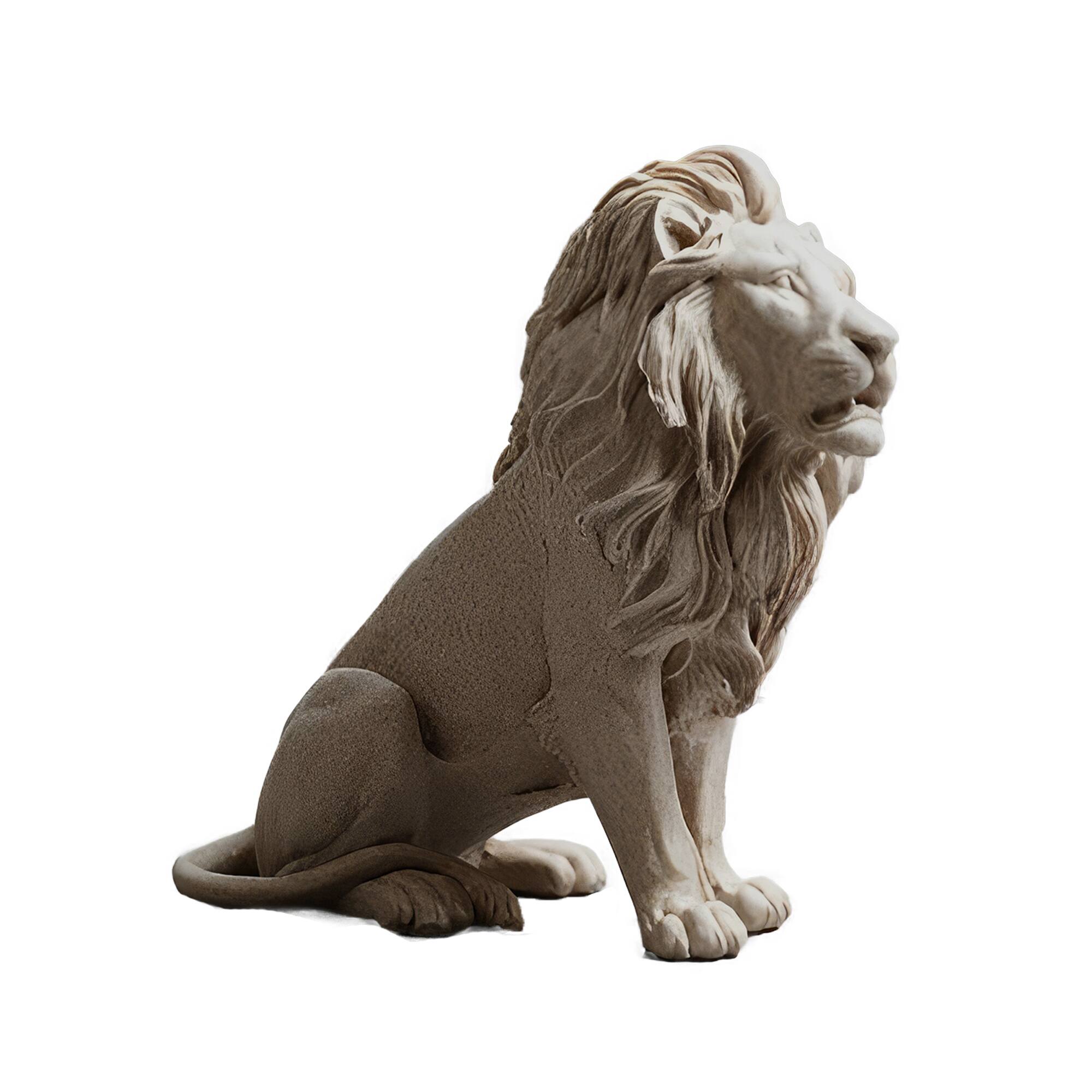 FC Design 9.5"W Sandstone Lion Sitting Figurine Statue Office Desk ...