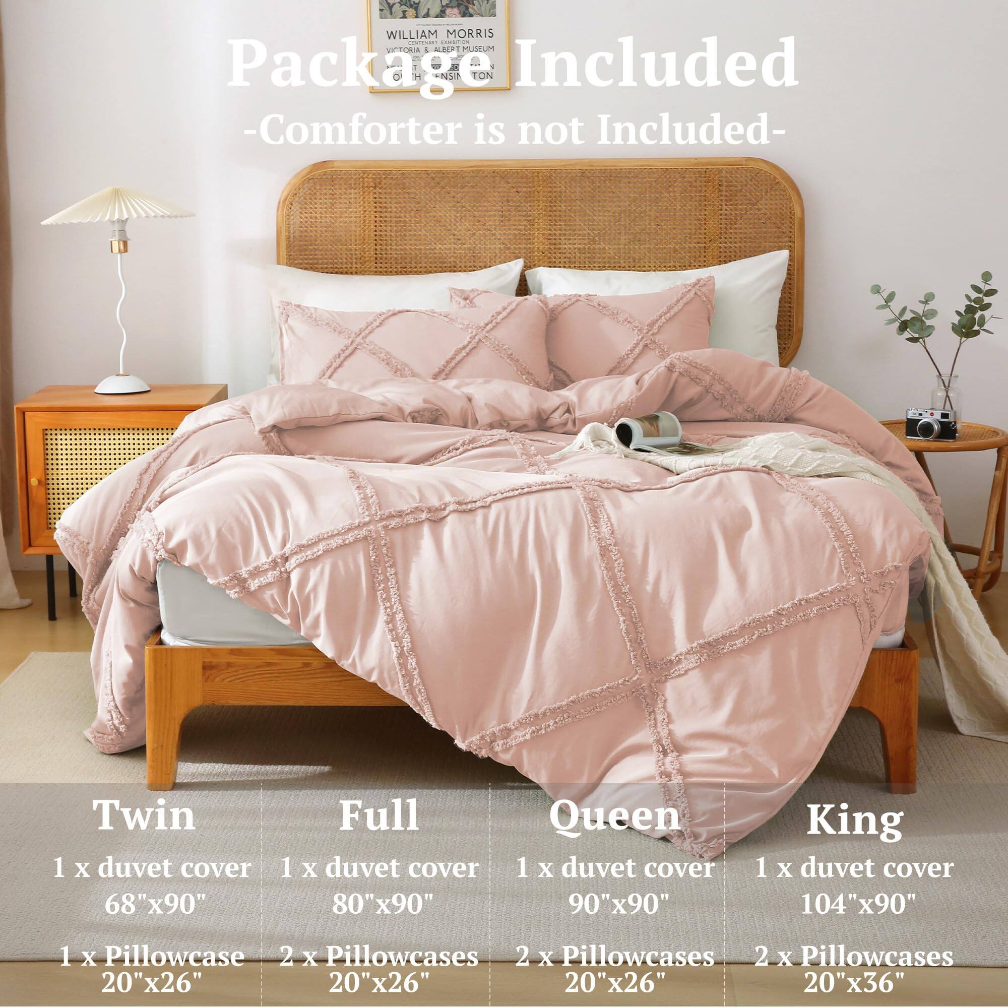 Earthley Blooms Duvet Cover Boho Tufted Comforter Set Textured ...