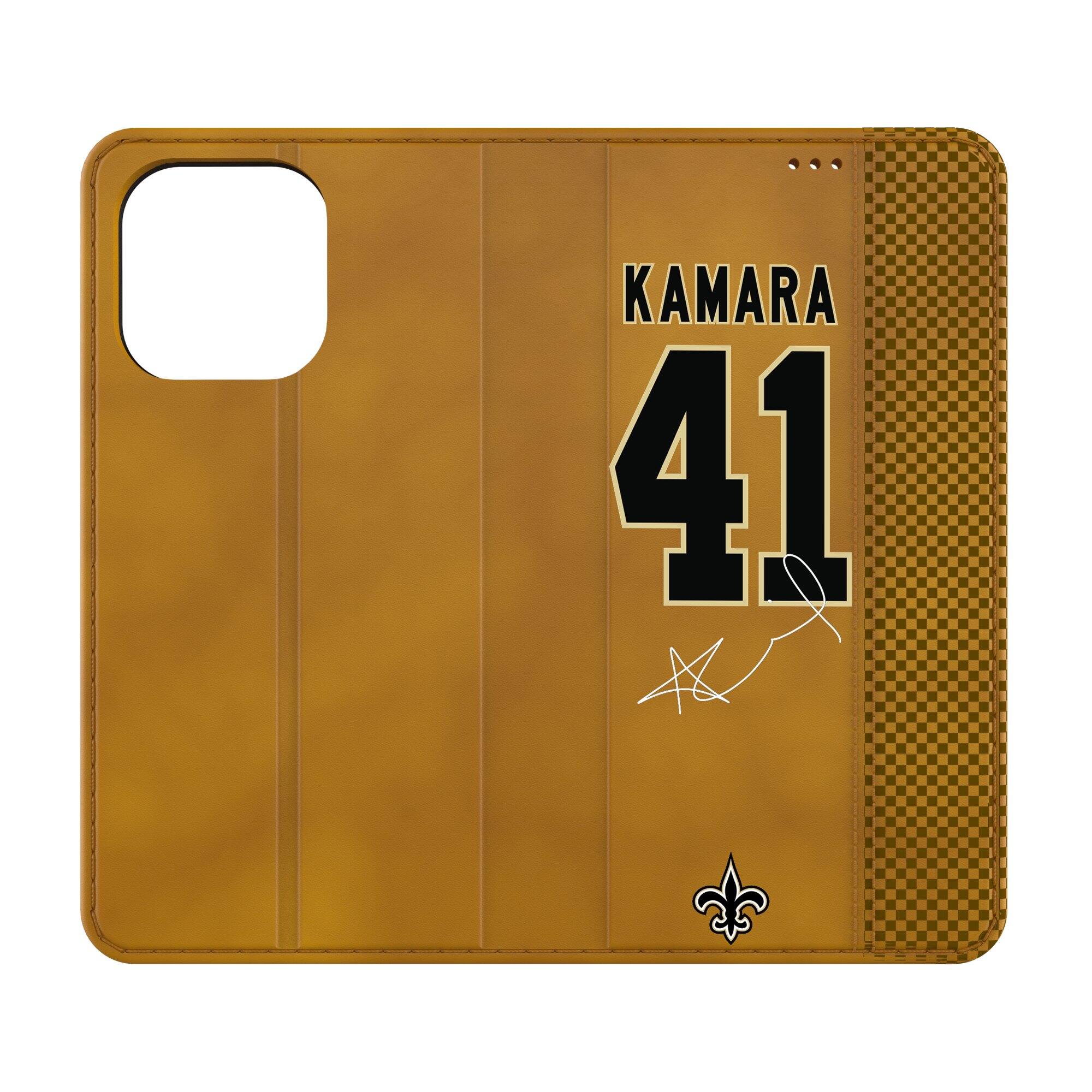 Keyscaper NFL Alvin Kamara New Orleans Saints Folio iPhone Case 16 Plus ...