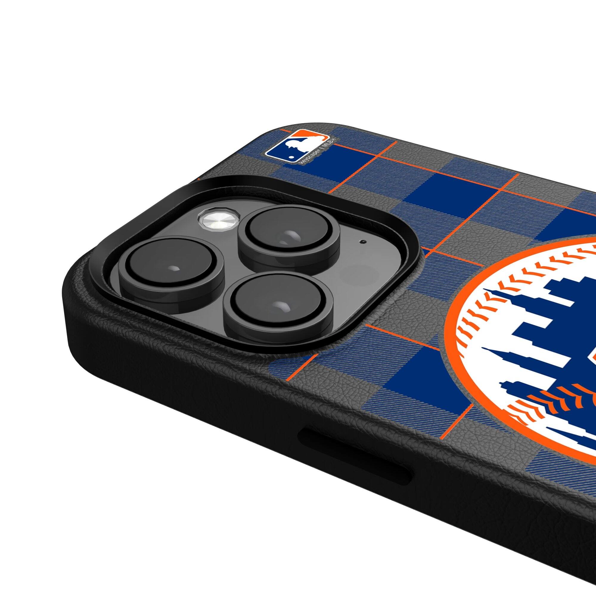 Keyscaper MLB New York Mets Plaid Magnetic Bump iPhone Case 16 Pro ...