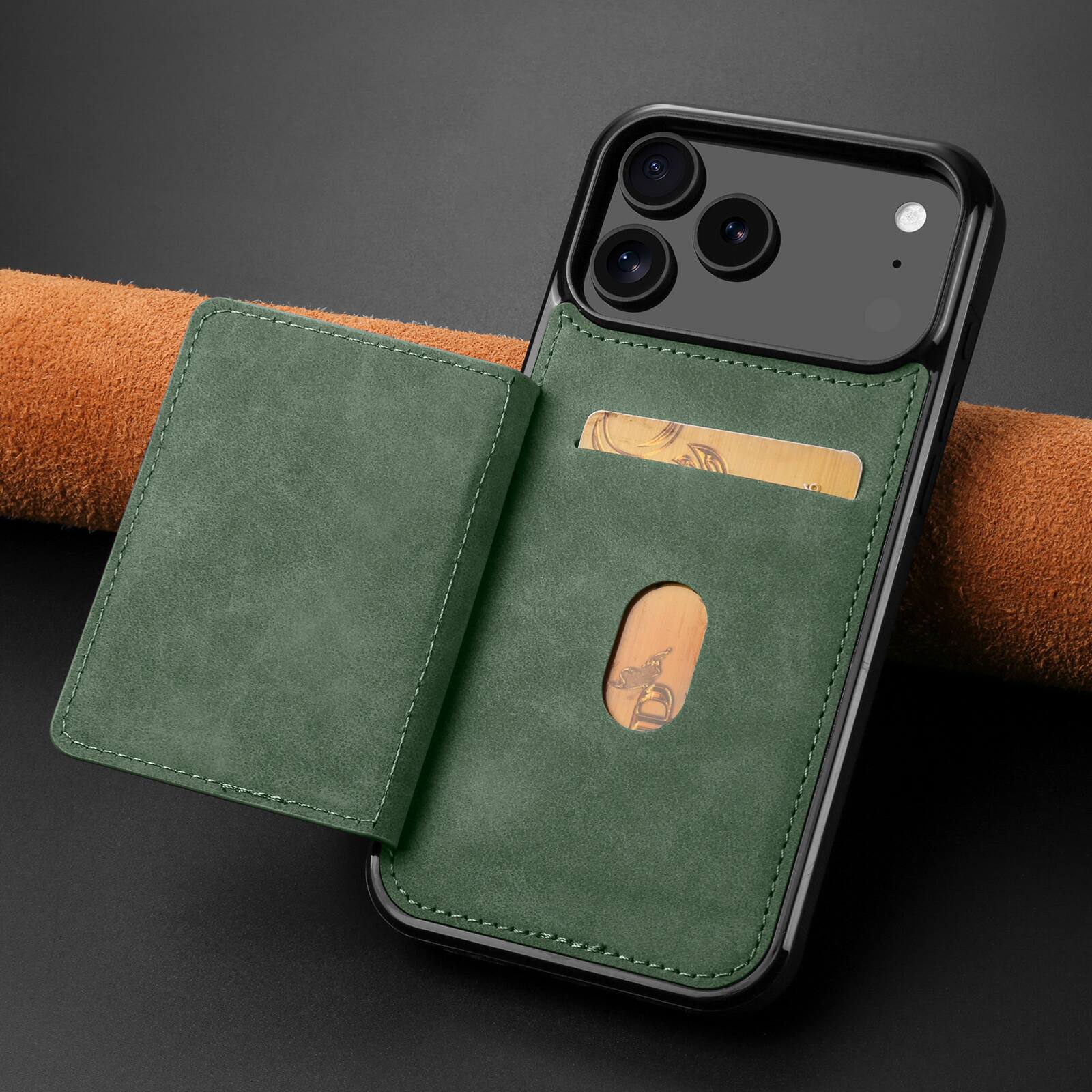Dteck RFID Blocking Back Wallet Case for iPhone 17 Pro Max, Shockproof ...