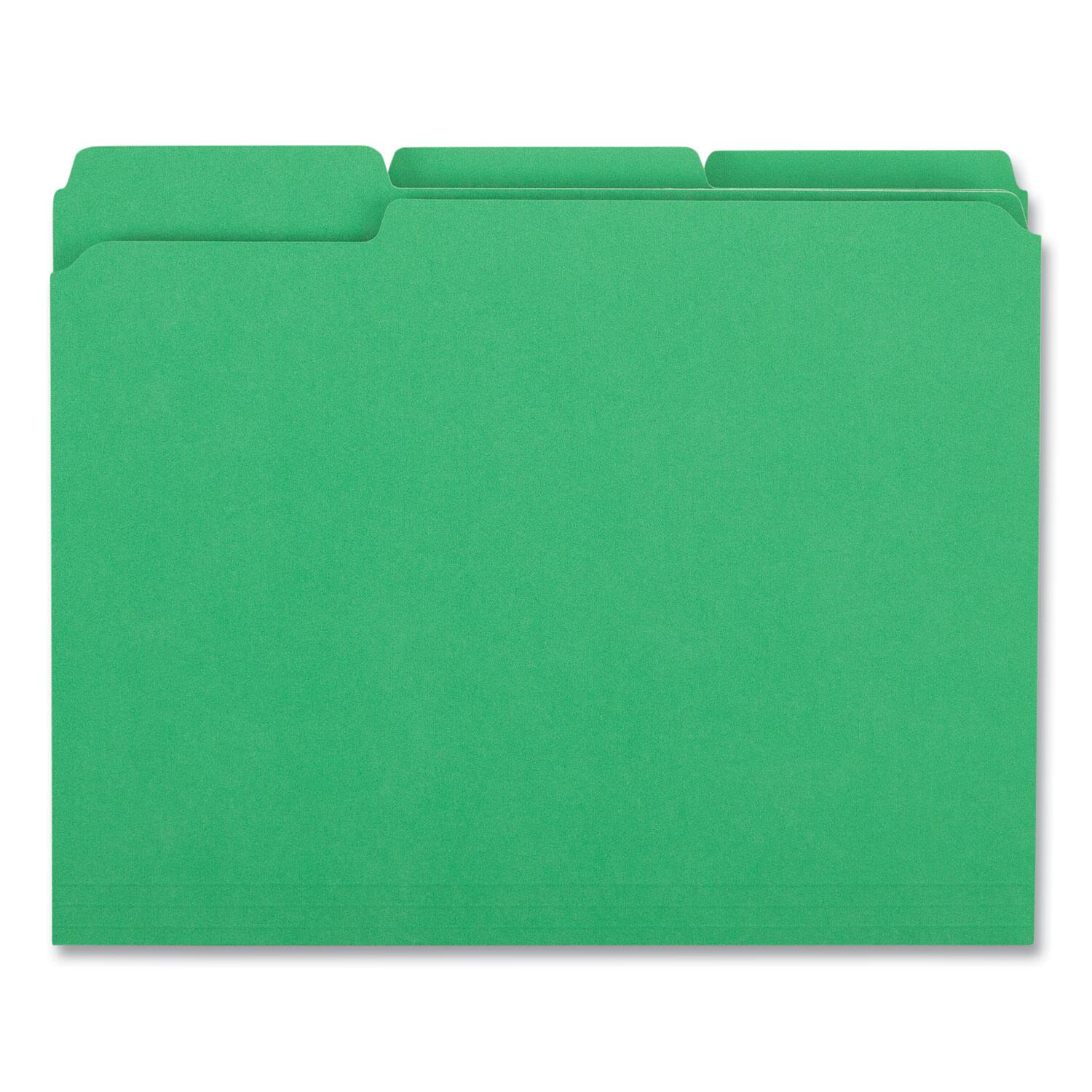 Universal Reinforced Top Tab File Folders, 1/3 Cut Tabs: Assorted ...