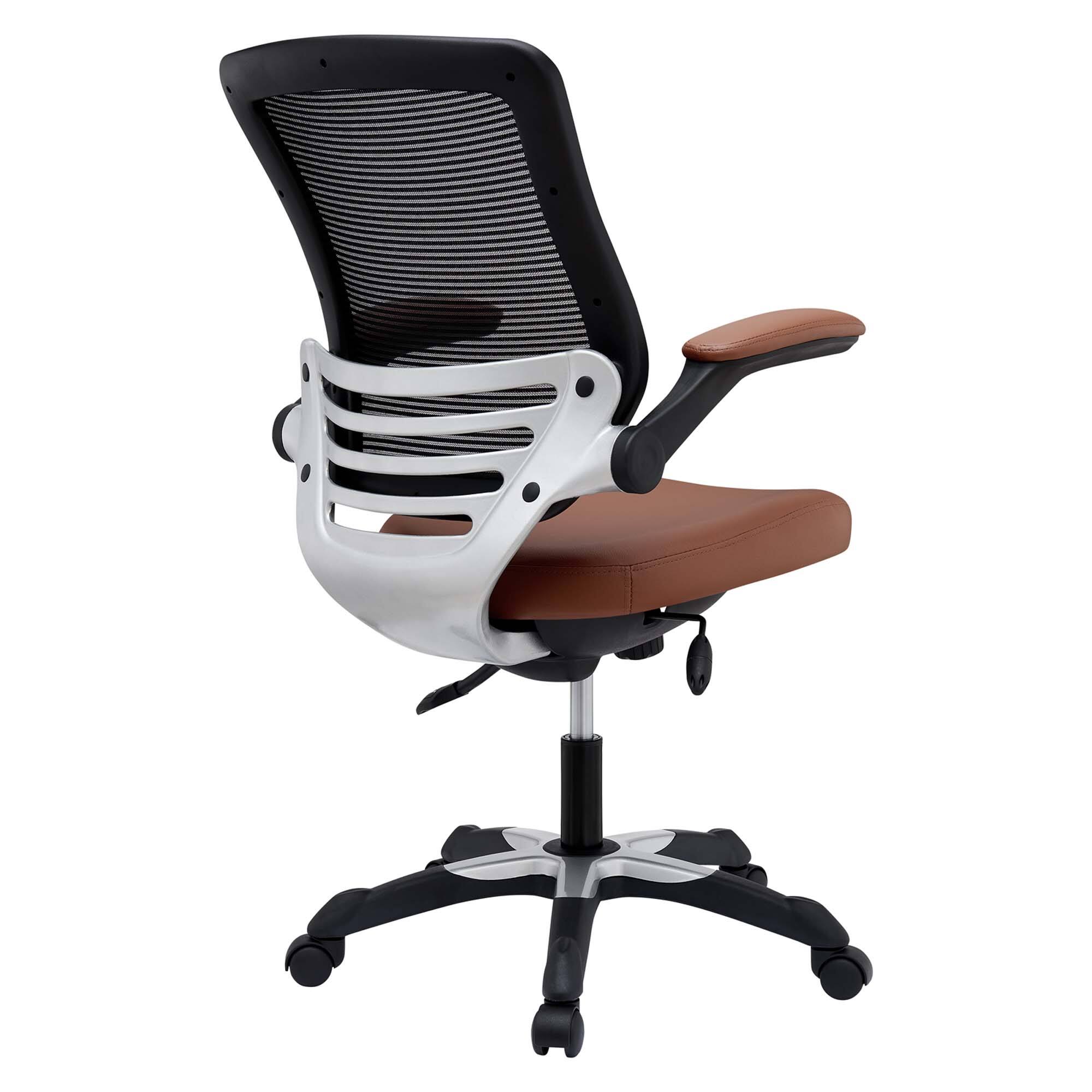 Edge Vinyl Office Chair by Modway Brown EEI-595 - Best Buy