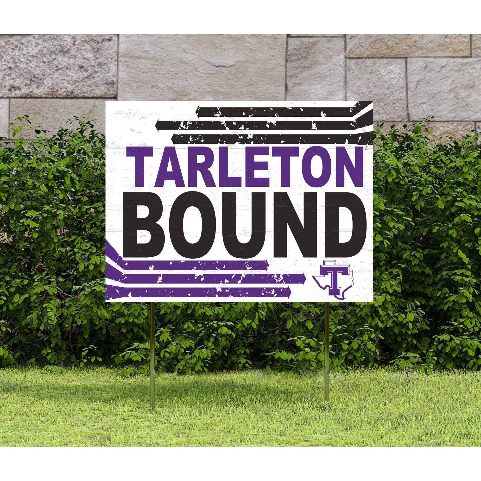Jardine Tarleton State Texans 18'' x 24'' Bound Yard Sign White 5201285 ...