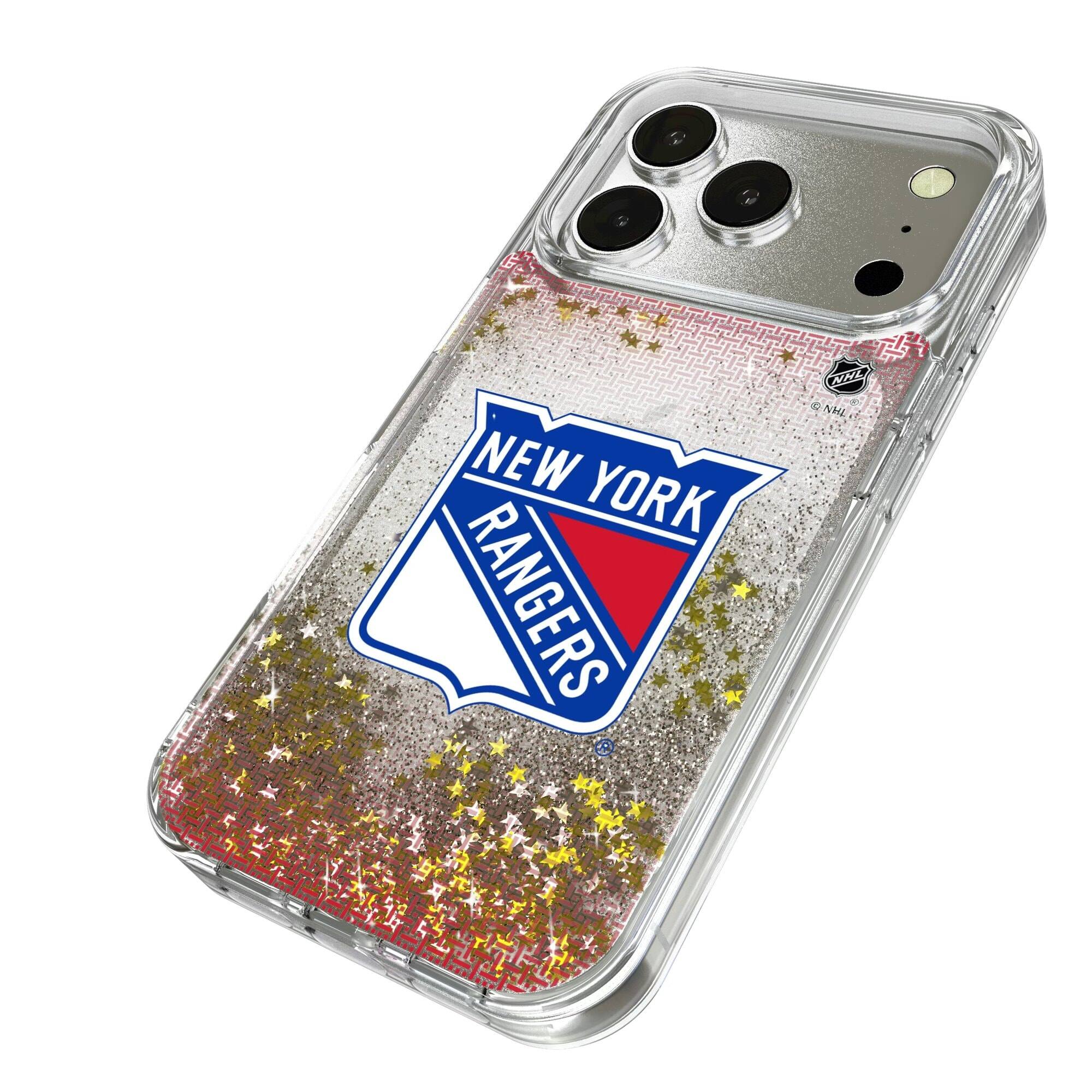 Keyscaper NHL New York Rangers Linen Logo iPhone Glitter Case 15 Pro ...