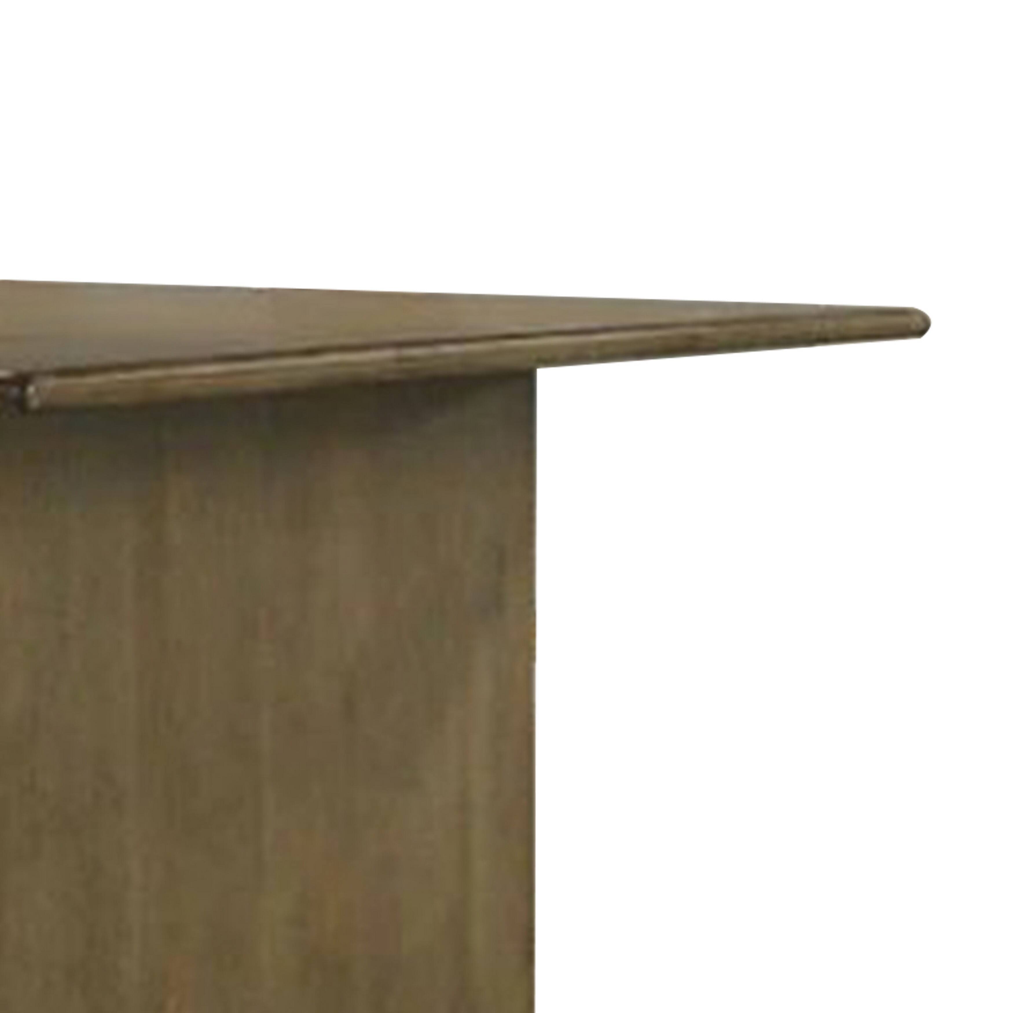 Manhattan Lane Gael 72 Inch Dining Table, Rectangular, Curved Panel Legs, Textured Brown ...