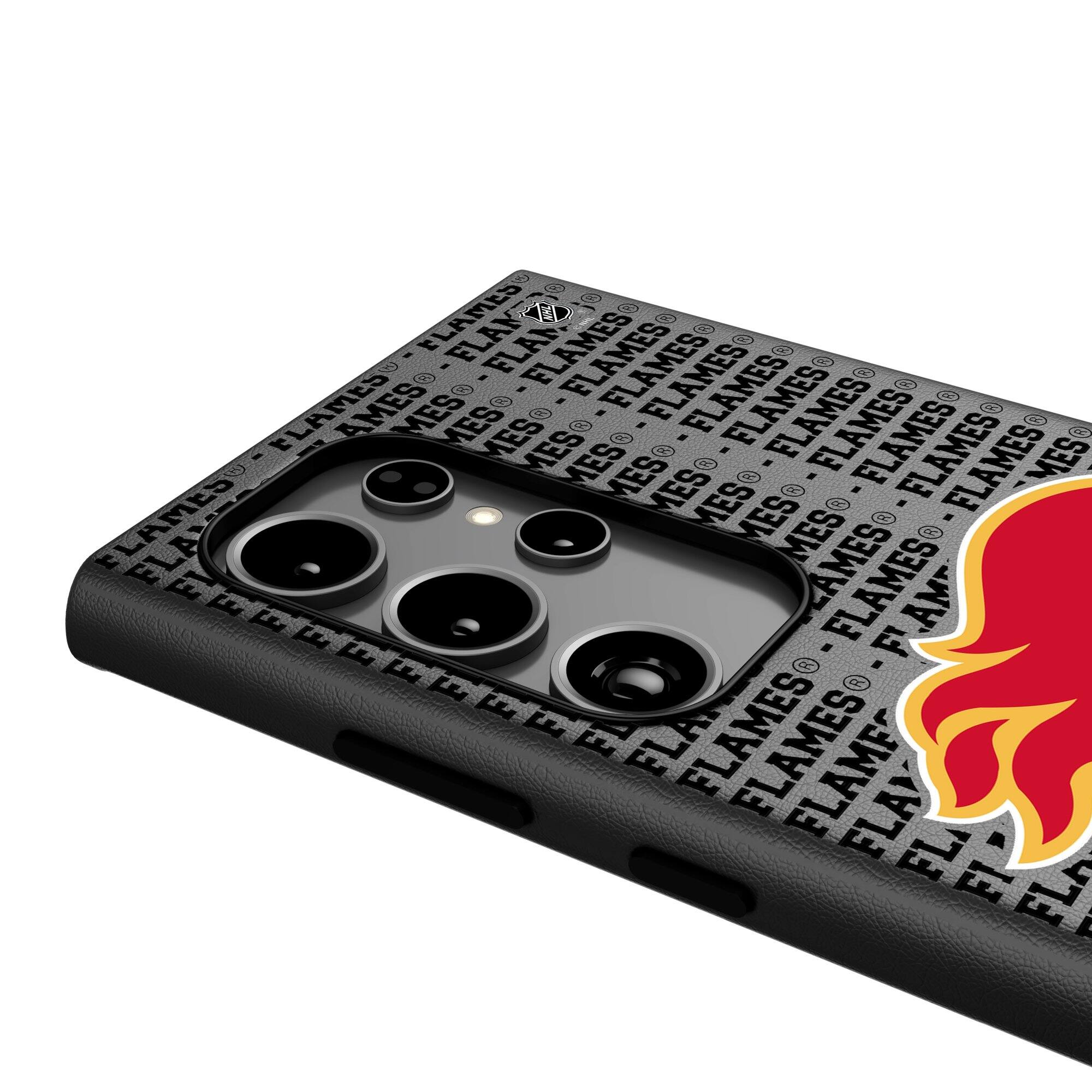 Keyscaper NHL Calgary Flames Text Backdrop Galaxy Magnetic Bump Case ...