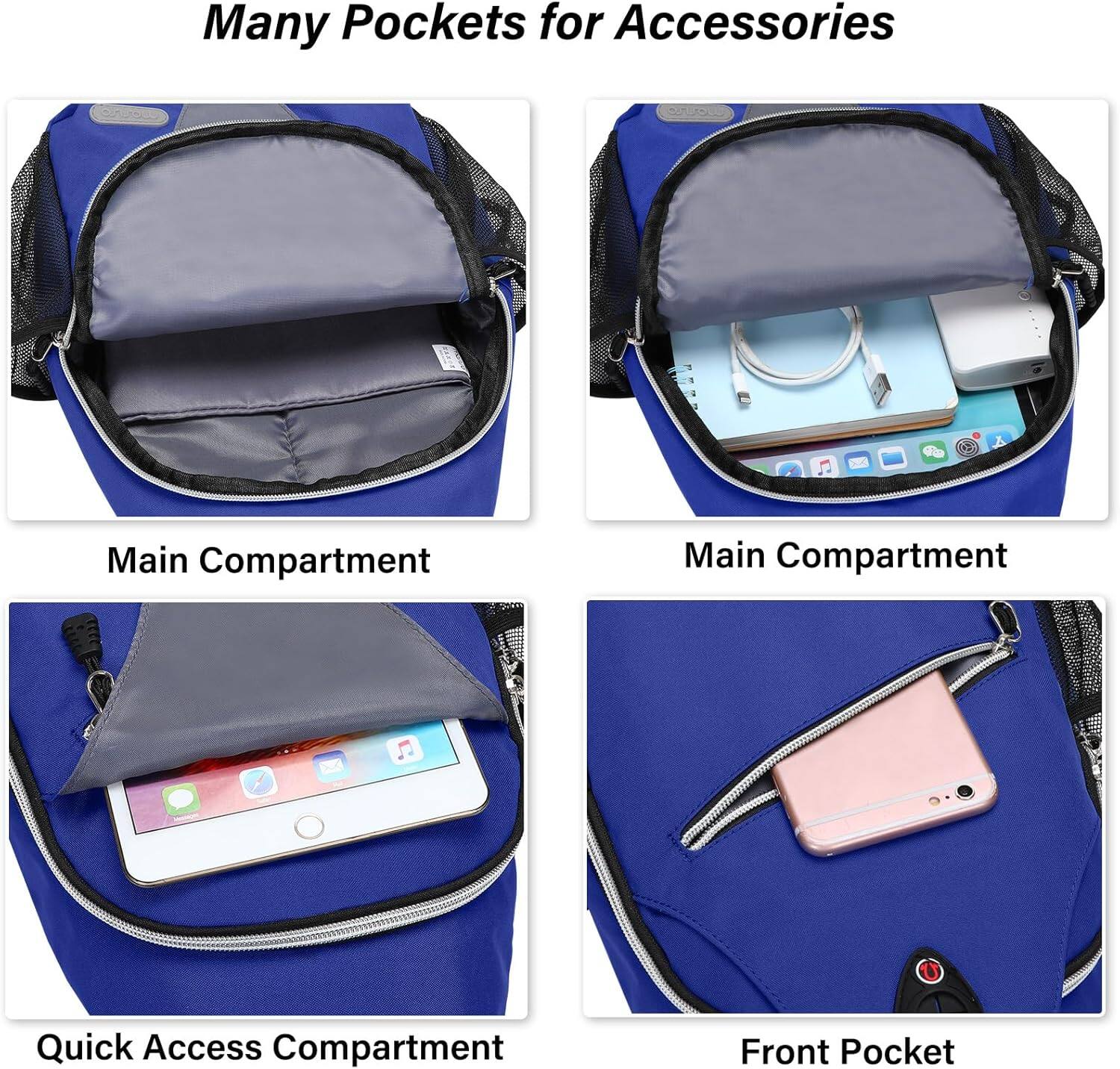 mosiso Sling Backpack Multipurpose Crossbody Shoulder Bag Travel Hiking ...