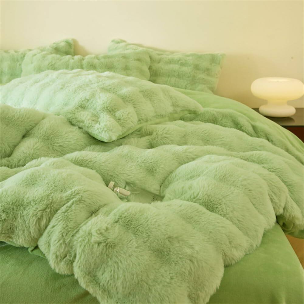 Cedar Assembly Fluffy Comforter Cover Setrabbit Fluff Faux Duvet Plush ...