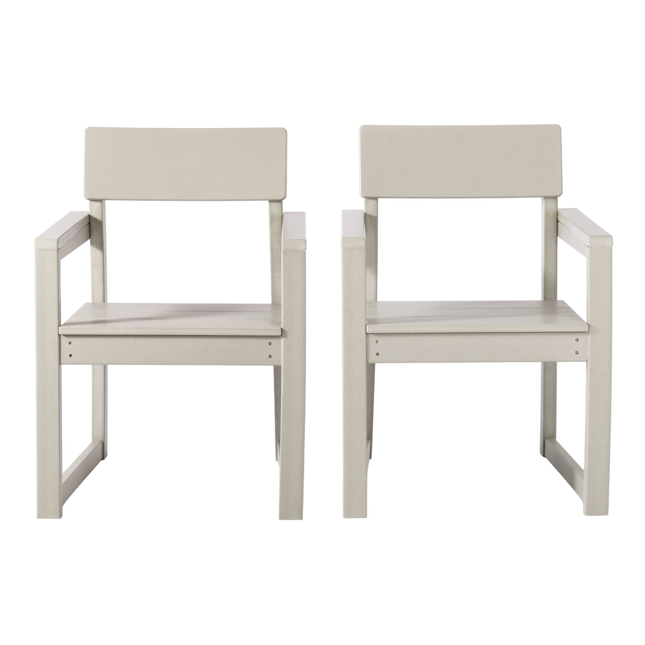 WestinTrends Paloma Modern HDPE Outdoor Patio Dining Arm Chairs (Set of ...
