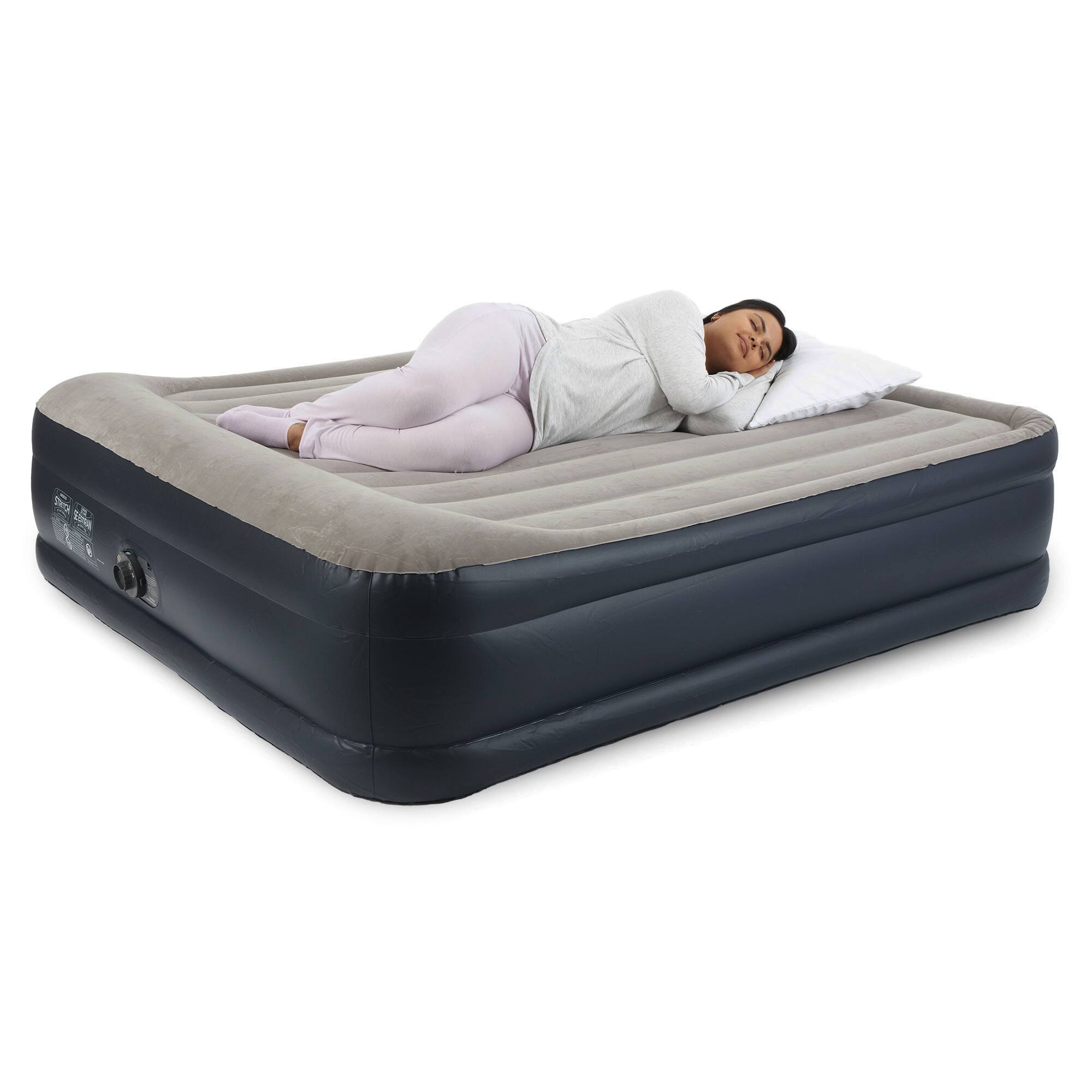 Intex Dura Beam Plus Deluxe Airbed, Air Mattress w/Built In Pump, King ...