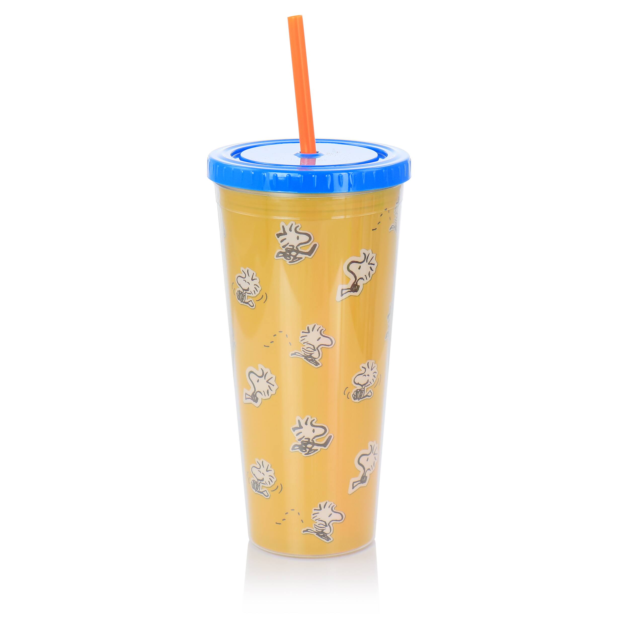 Gibson Peanuts 70th Anniversary 4 Piece Plastic 23.6oz Tumbler set with ...