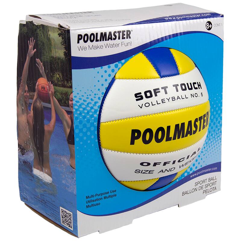 Swim Central 8" and Yellow Sports Ball Soft Touch Volleyball Swimming Pool Accessory Blue ...