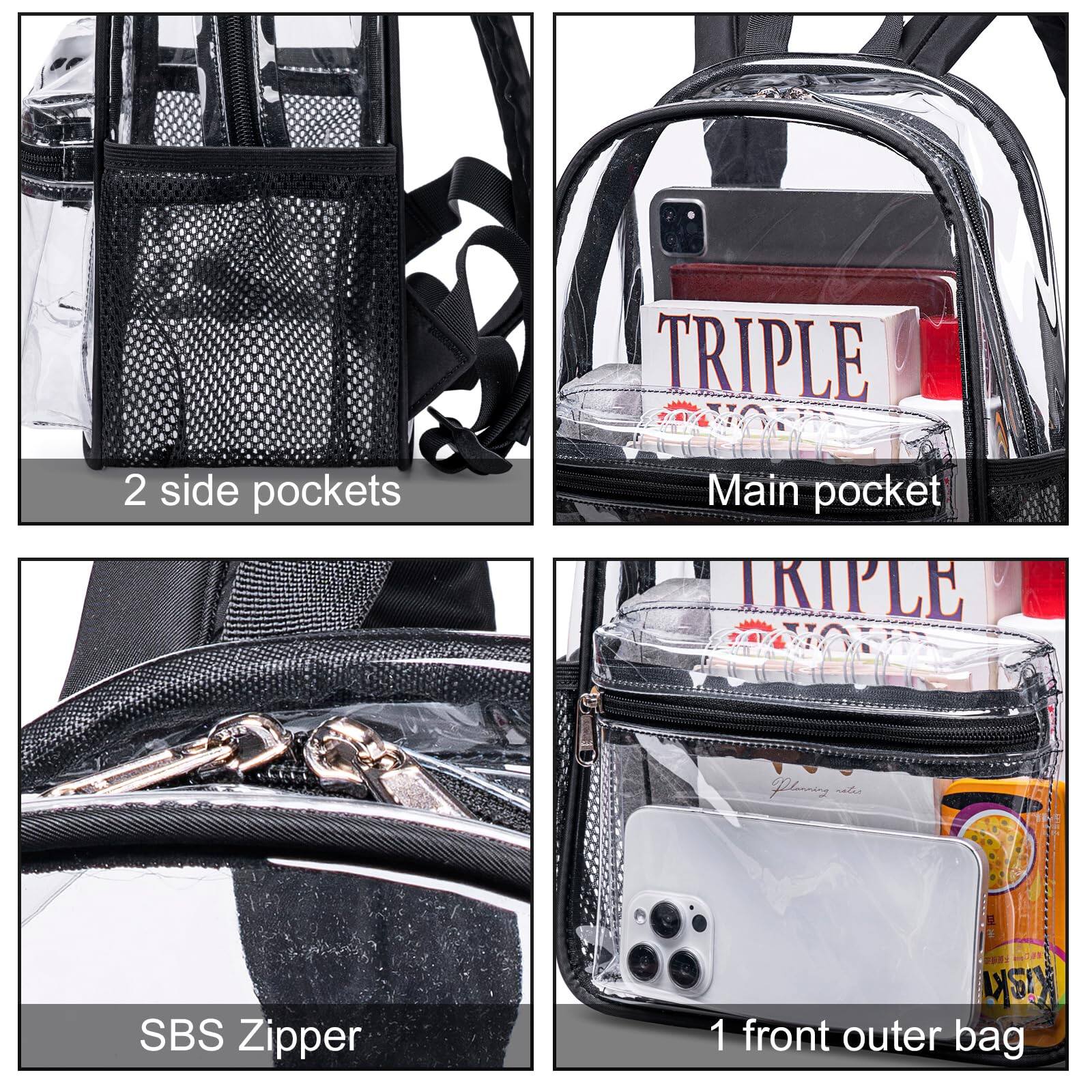 Pacoar Cade Clear Mini Backpack Stadium Events Approved 12x12x6 Small ...