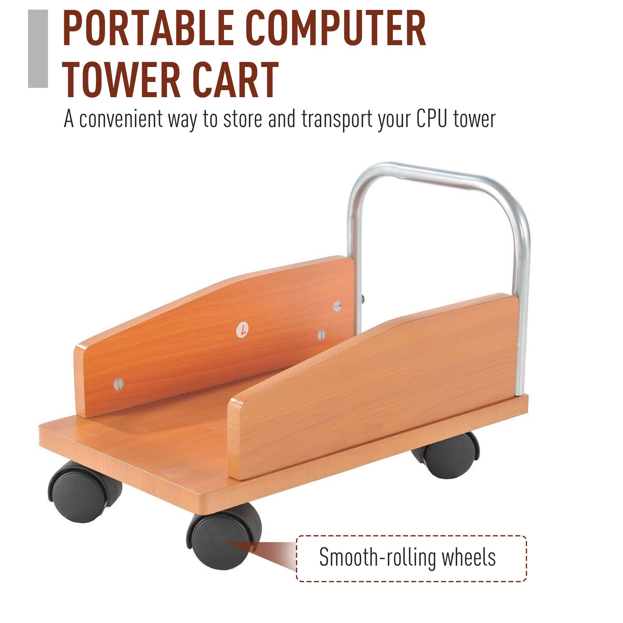 Homcom L Shaped Corner Computer Desk, Elevated Shelf, Rolling Keyboard ...