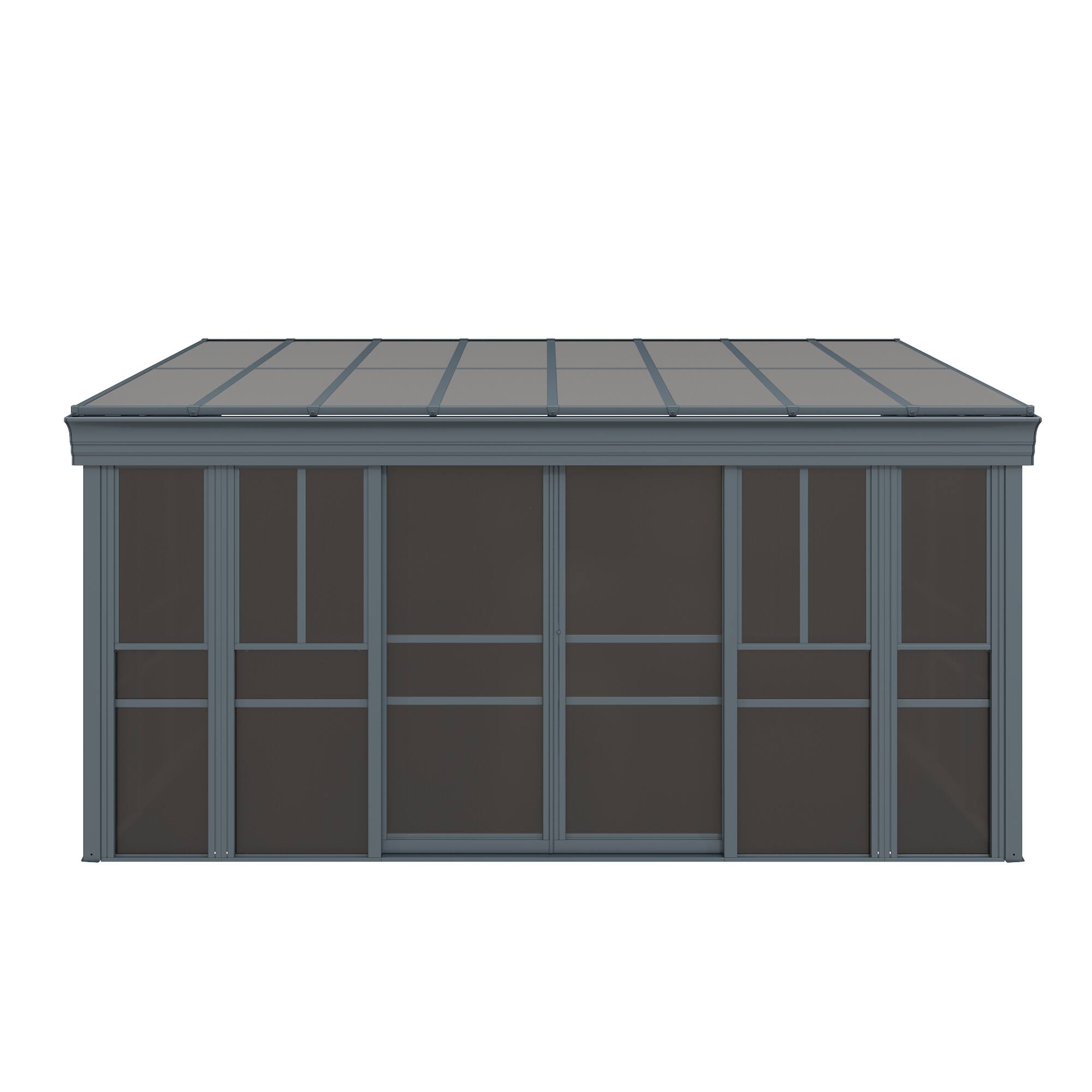 Alt View 4. U-HOMY - Grey Wall-Mounted Solarium Sunroom Kit with ...