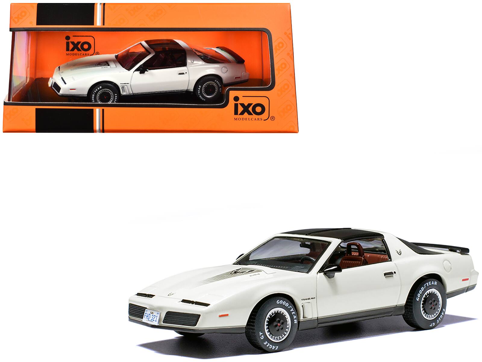 1982 Pontiac Firebird Pearl Top 1/43 Diecast Model by IXO Models White ...