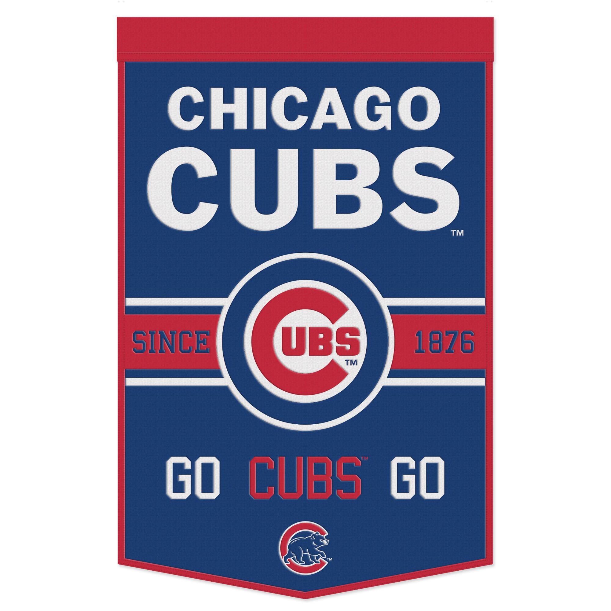 WinCraft Chicago Cubs 24" x 38" Primary Logo Banner Multicolor 4940413 ...