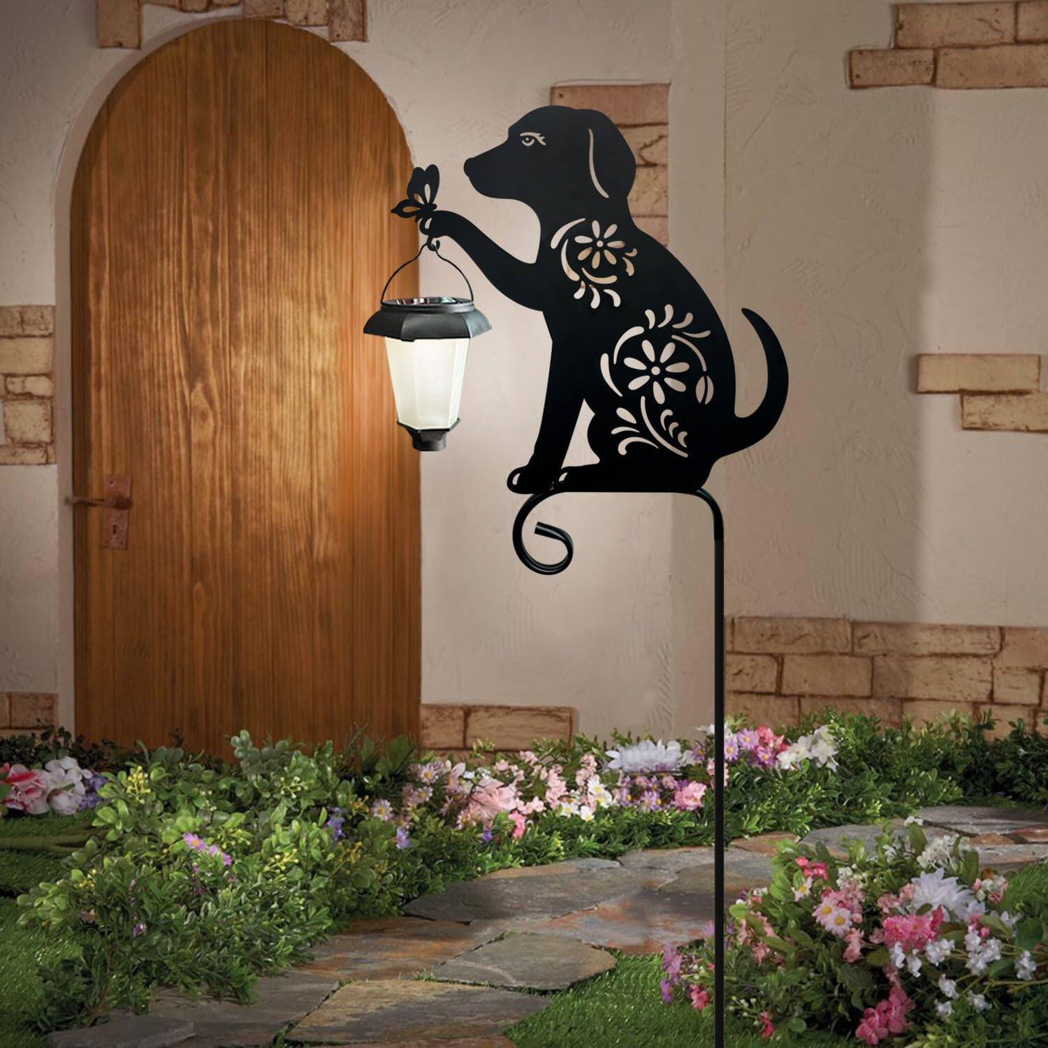Refined Abode Design Cat Solar Lights Outdoor Garden Statue Cats ...