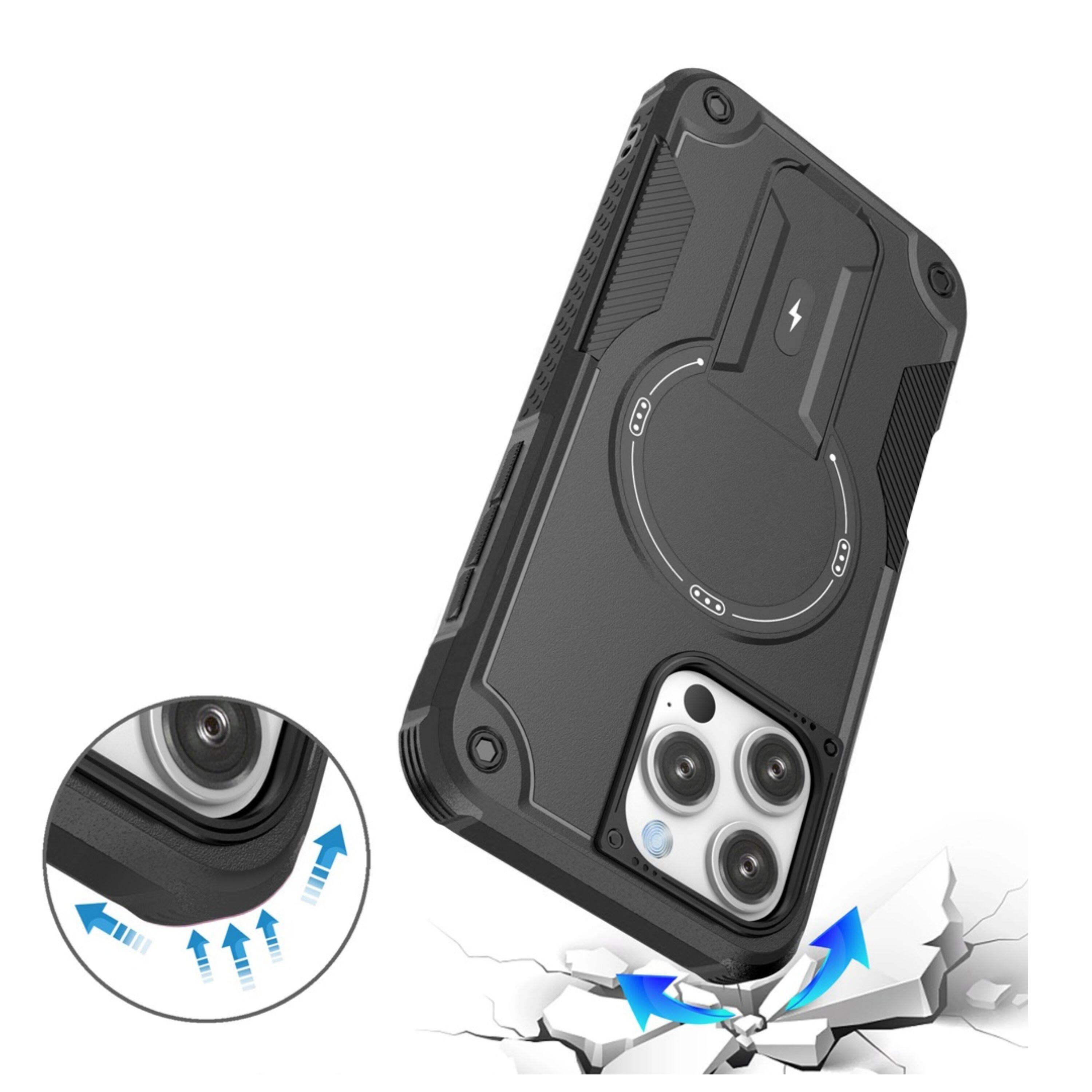 Kitcheniva Rugged Magnetic Circle Grip Kickstand Phone Case With ...