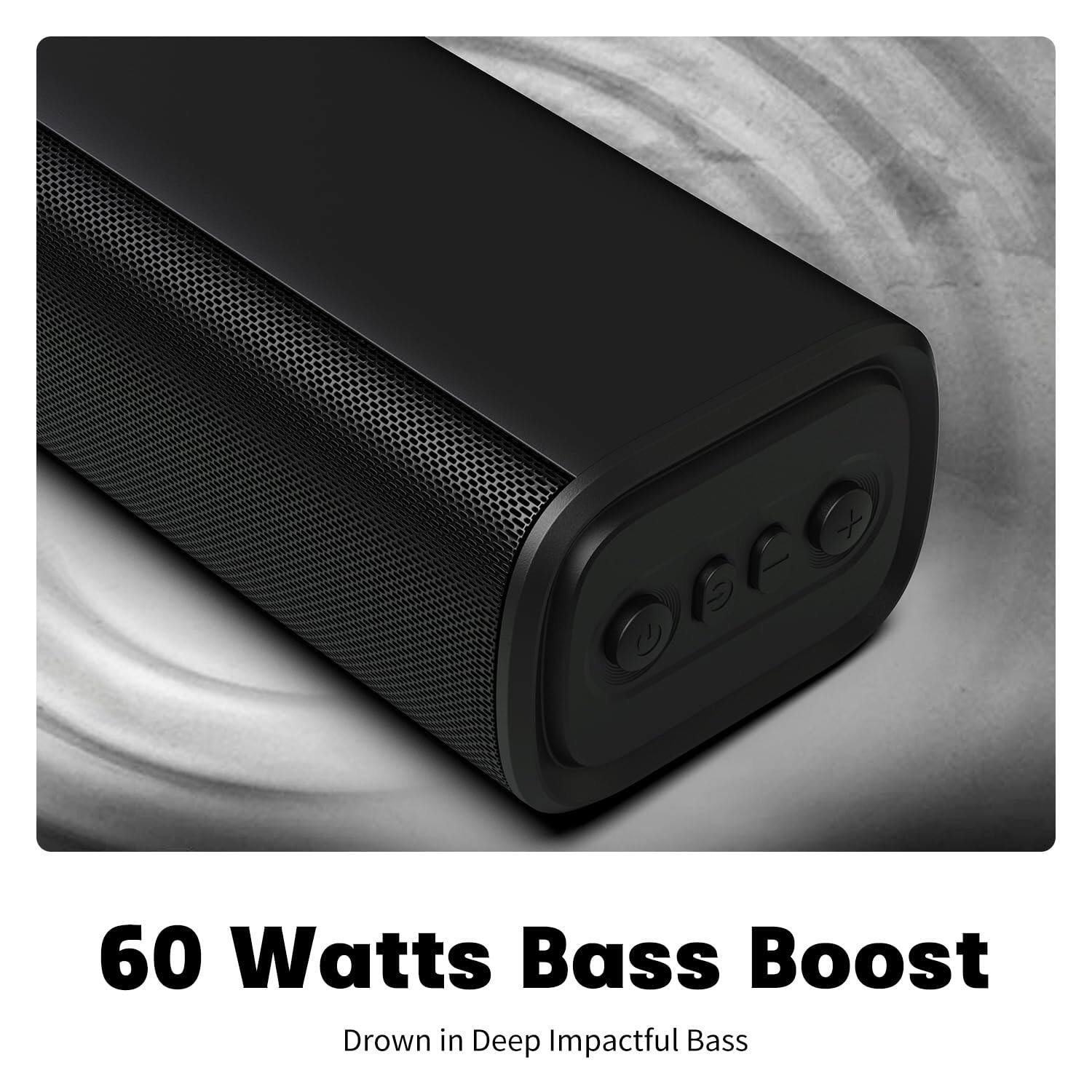 Dazzling Pops Sound Bar For Smart Tv 16' 60w Soundbar With Impactful ...