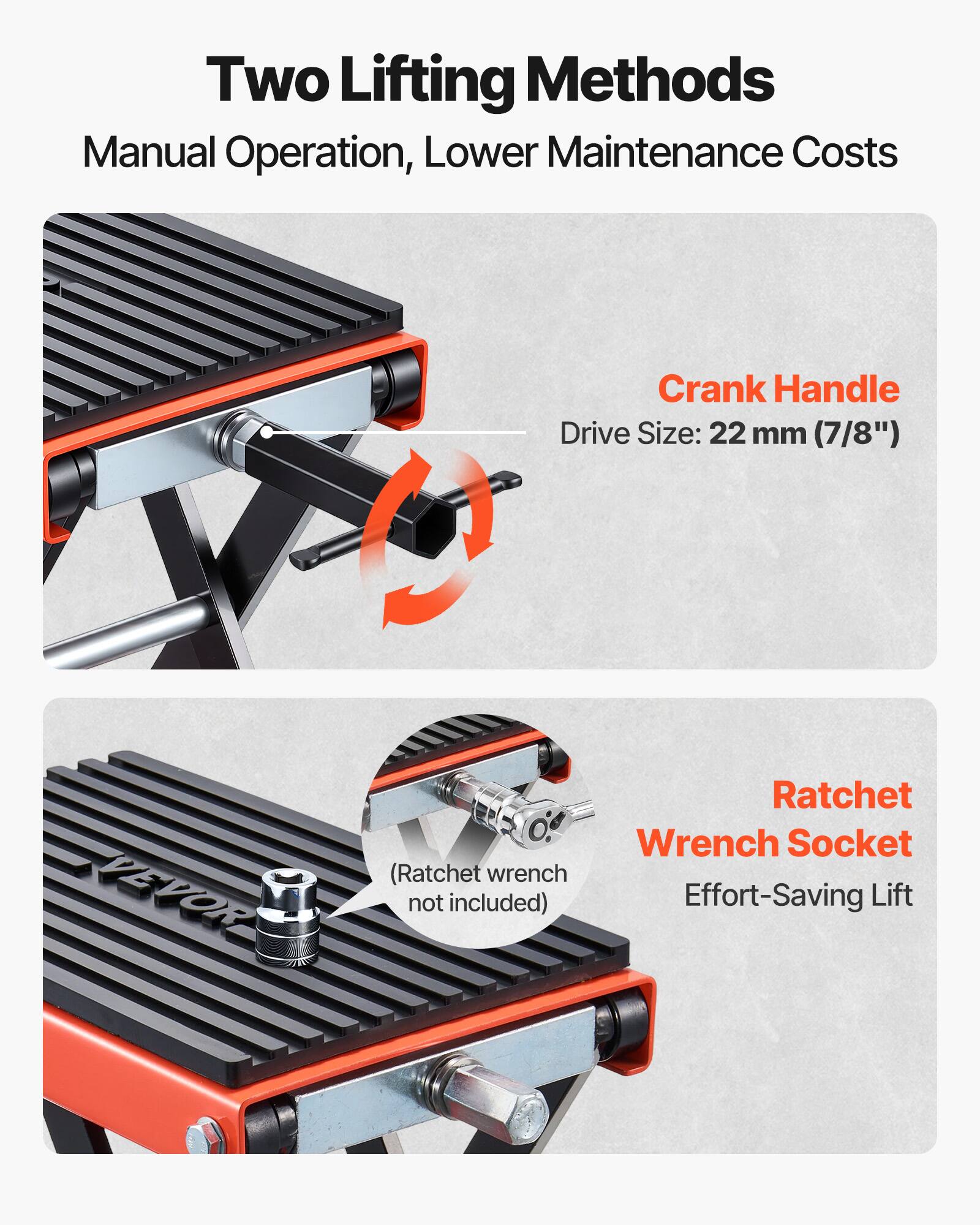 VEVOR Motorcycle Lift, 1500 lbs Motorcycle Scissor Lift Jack with Wide ...