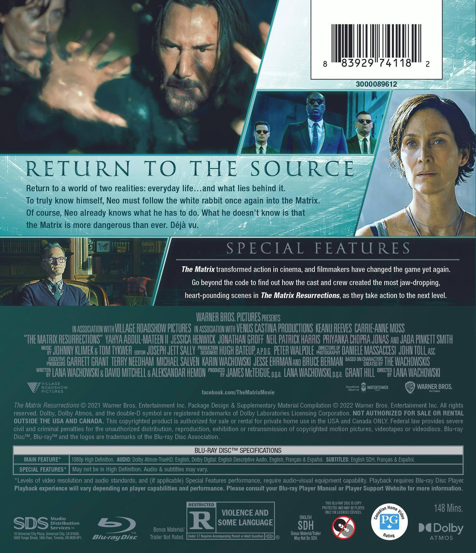 The Matrix Resurrections (Blu Ray + DVD) (with DVD) [Blu ray] [Standard] - Best Buy