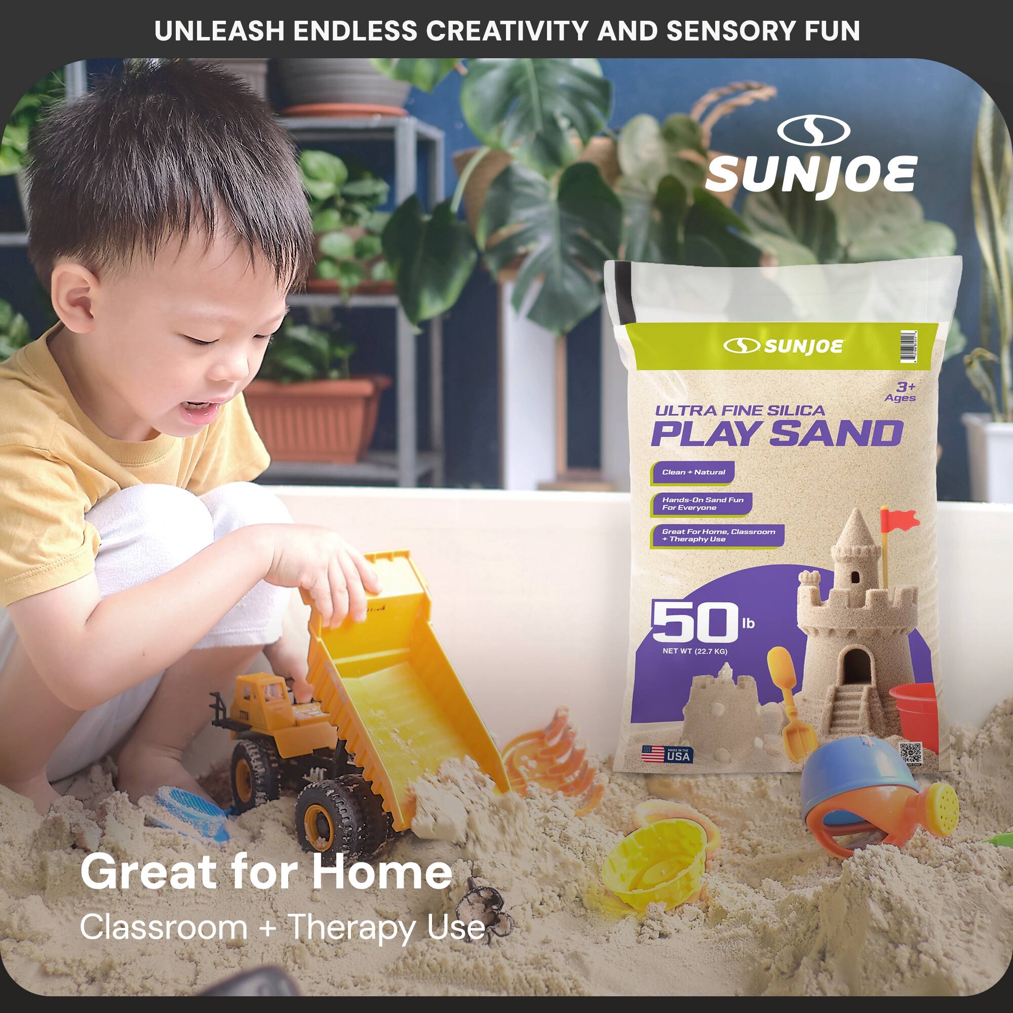 Sun Joe Ultra Fine Silica Play Sand, Sandboxes & Sensory Tables, 50 lbs ...