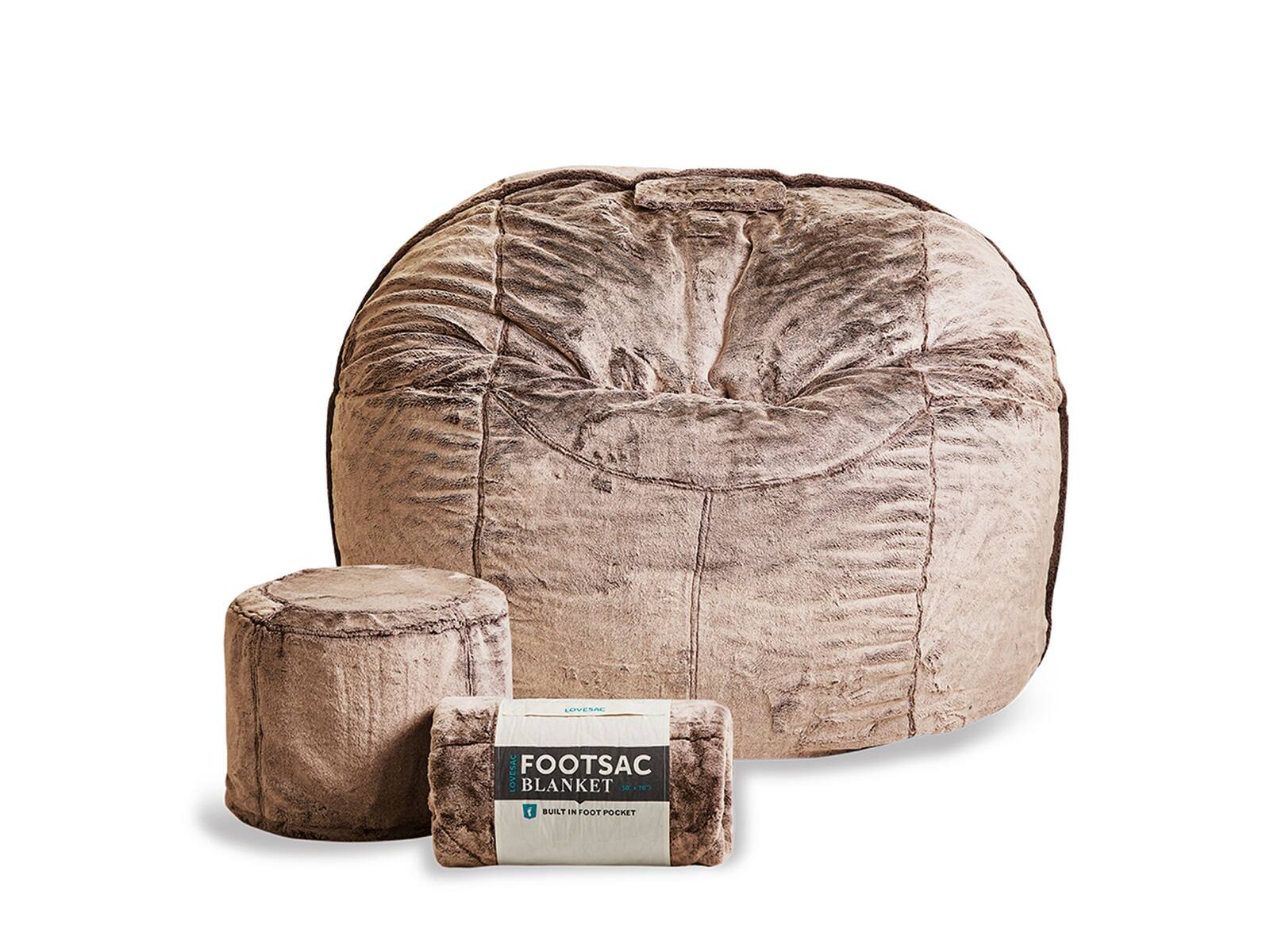 Lovesac Moviesac Bundle in Bronze Wombat Phur Brown VM9289 - Best Buy