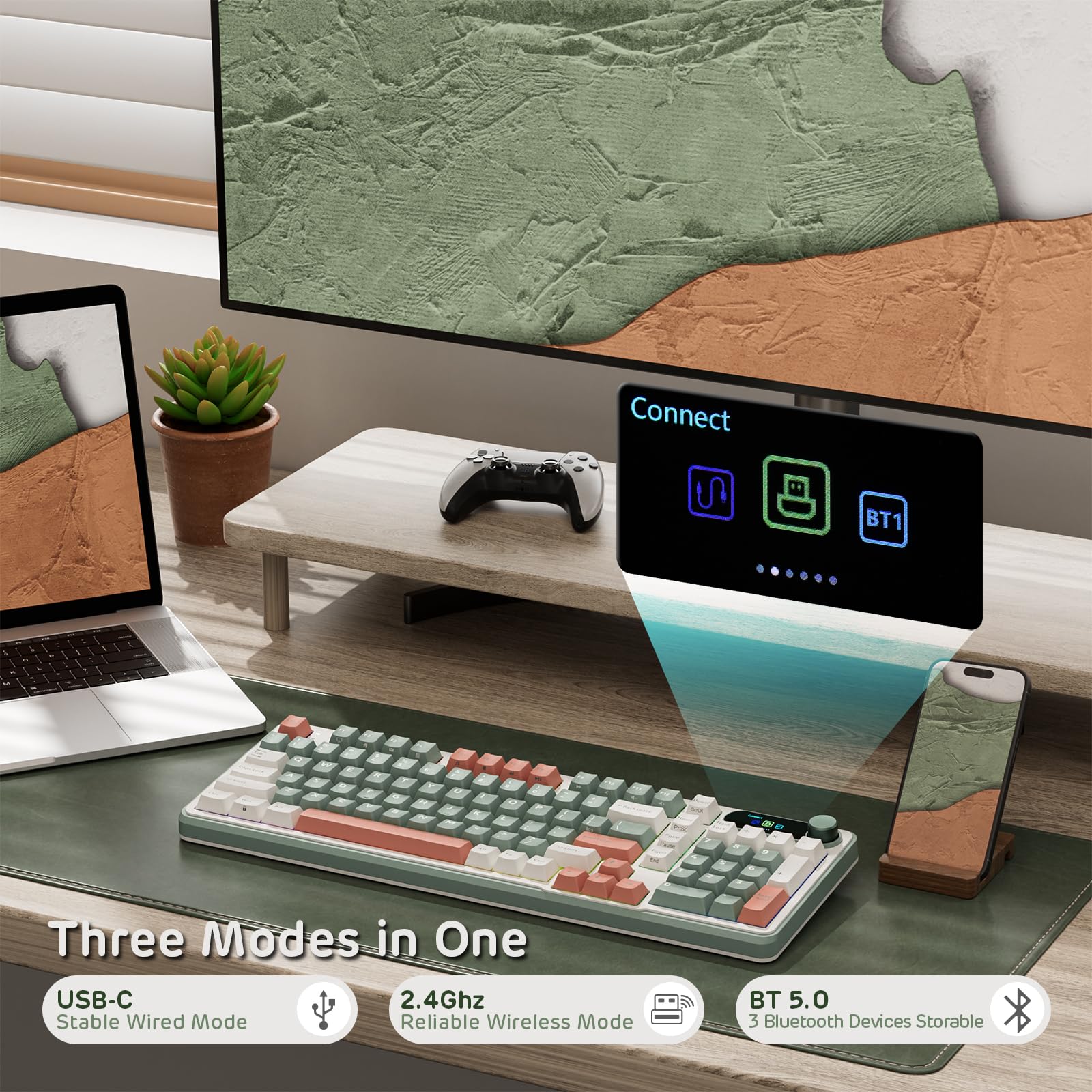 Pacoar Cade S98 Mechanical W/smart Display & Knob Top Mount 96% ...