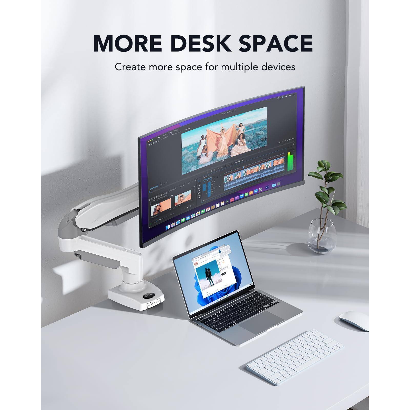 Hirose Alice Single Monitor Mount 13 To 32 Inch Gas Spring Arm ...