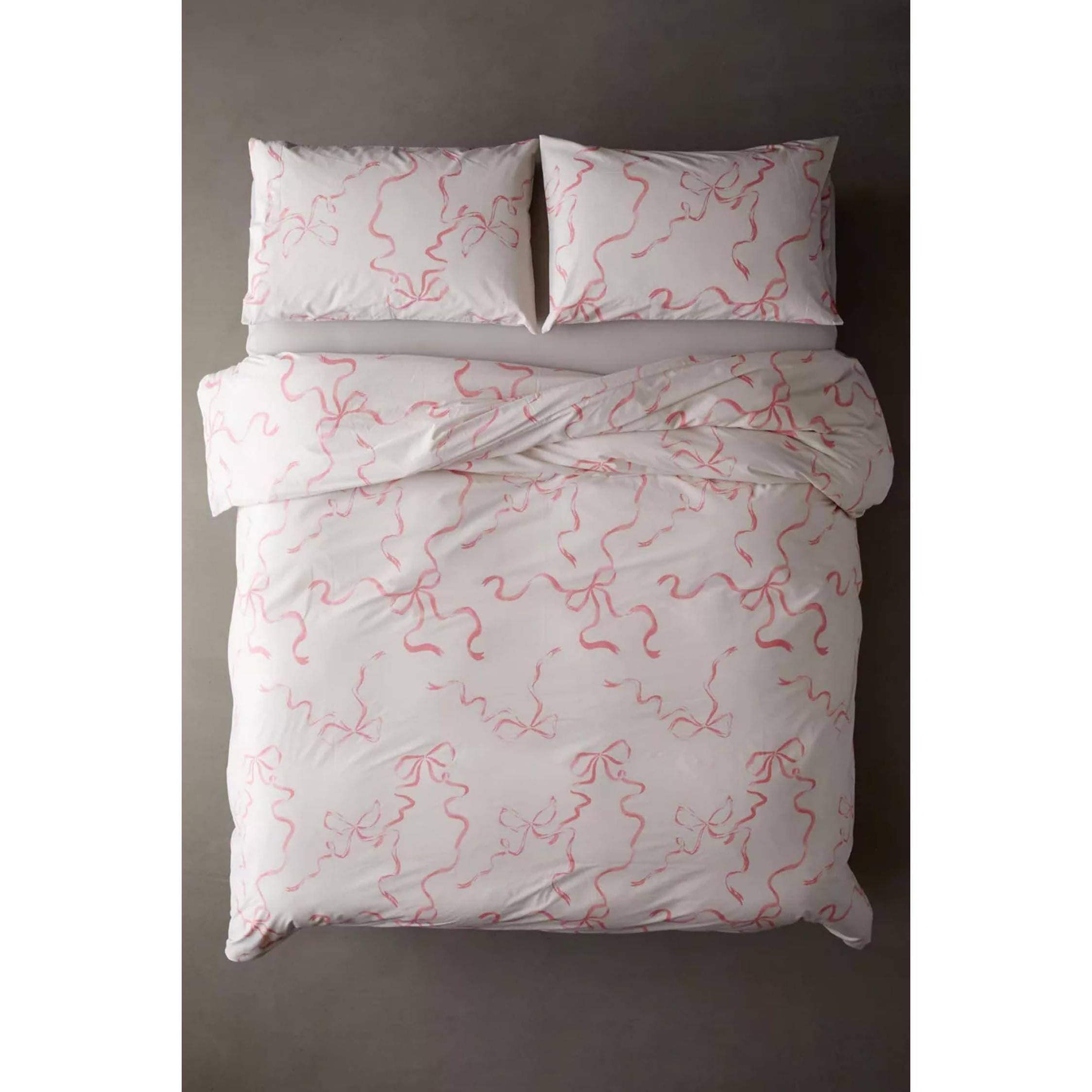 Reds Spade Luxury Bow Duvet Cover Set Soft Cozy Bedding With Elegant ...