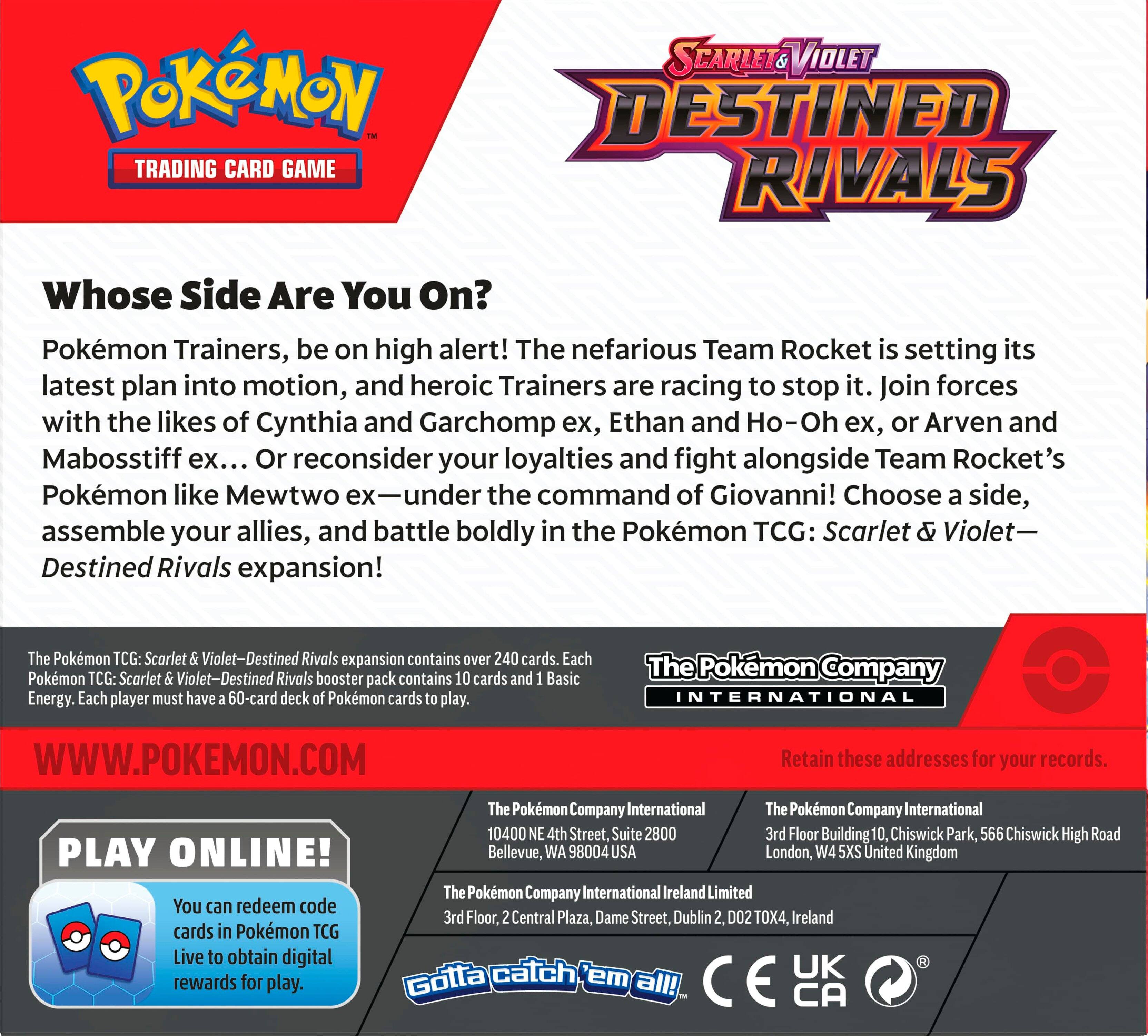 Pokémon Trading Card Game: Scarlet & Violet Destined Rivals Booster Box ...