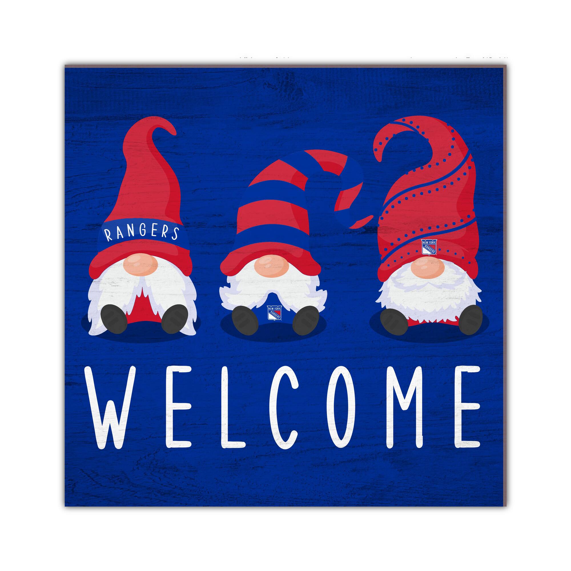 Fan Creations New York Rangers 10'' x 10'' Welcome Gnomes Sign ...