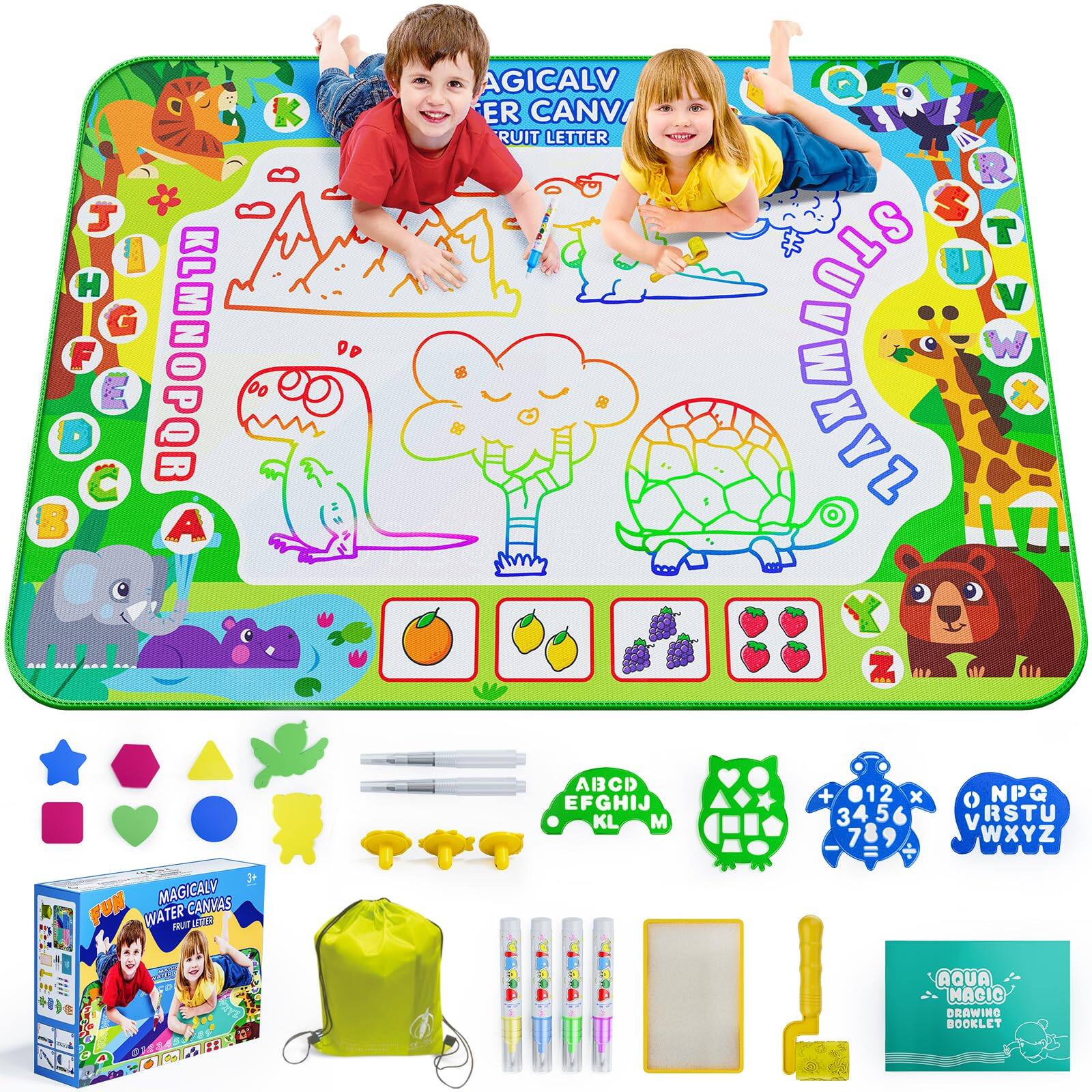 EZTW1 Water Doodle Mat 40 X Drawing With Backpack Educational Toys ...