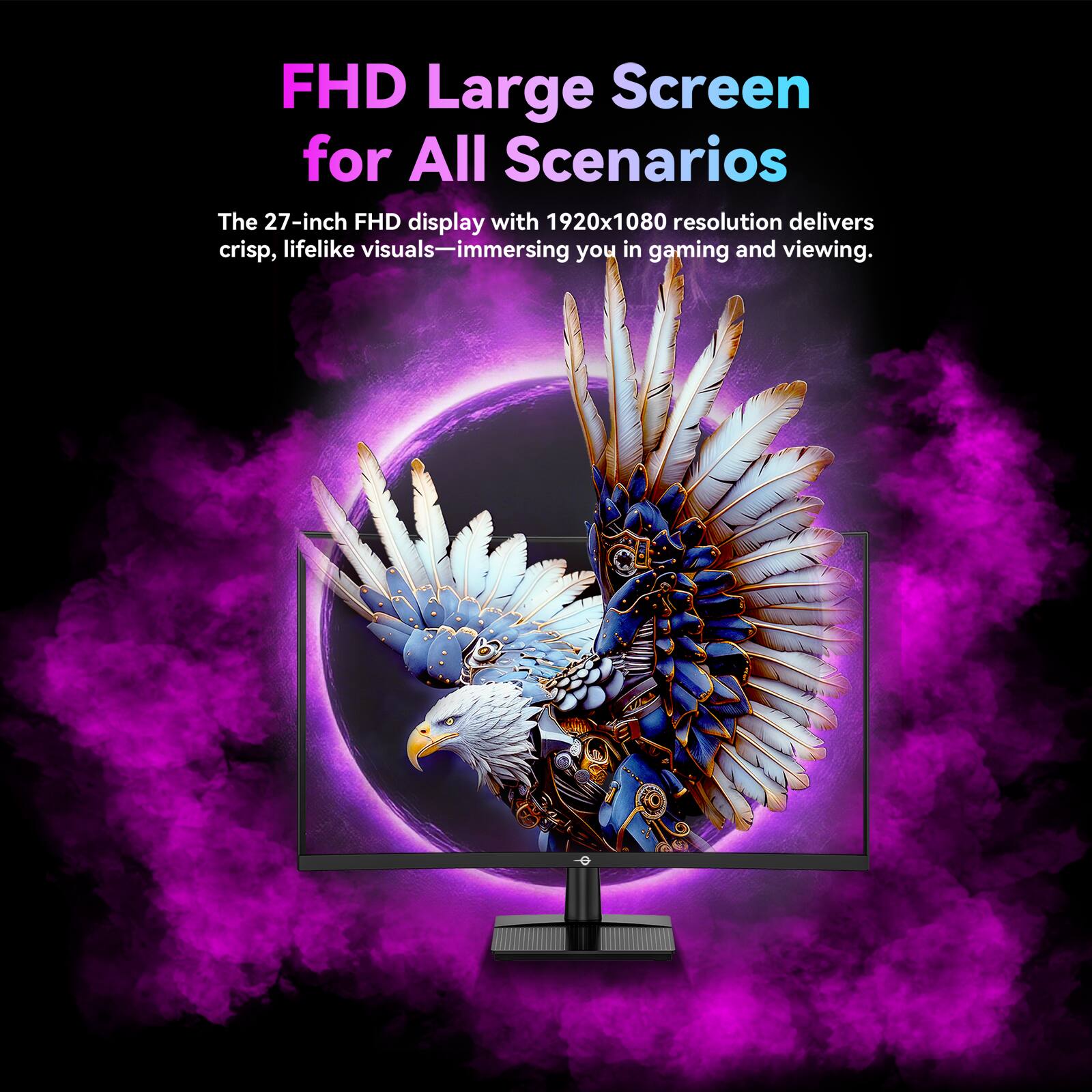 Titan army C27A1H 27 Inch Curved Gaming Monitor, 300Hz FHD 1080p, VA ...