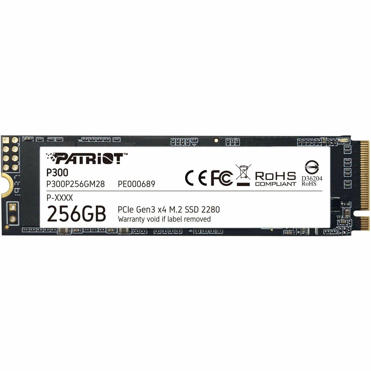 Patriot P300 M.2 2280 256GB PCIe Gen3 x4, NVMe 1.3 Internal Solid State ...