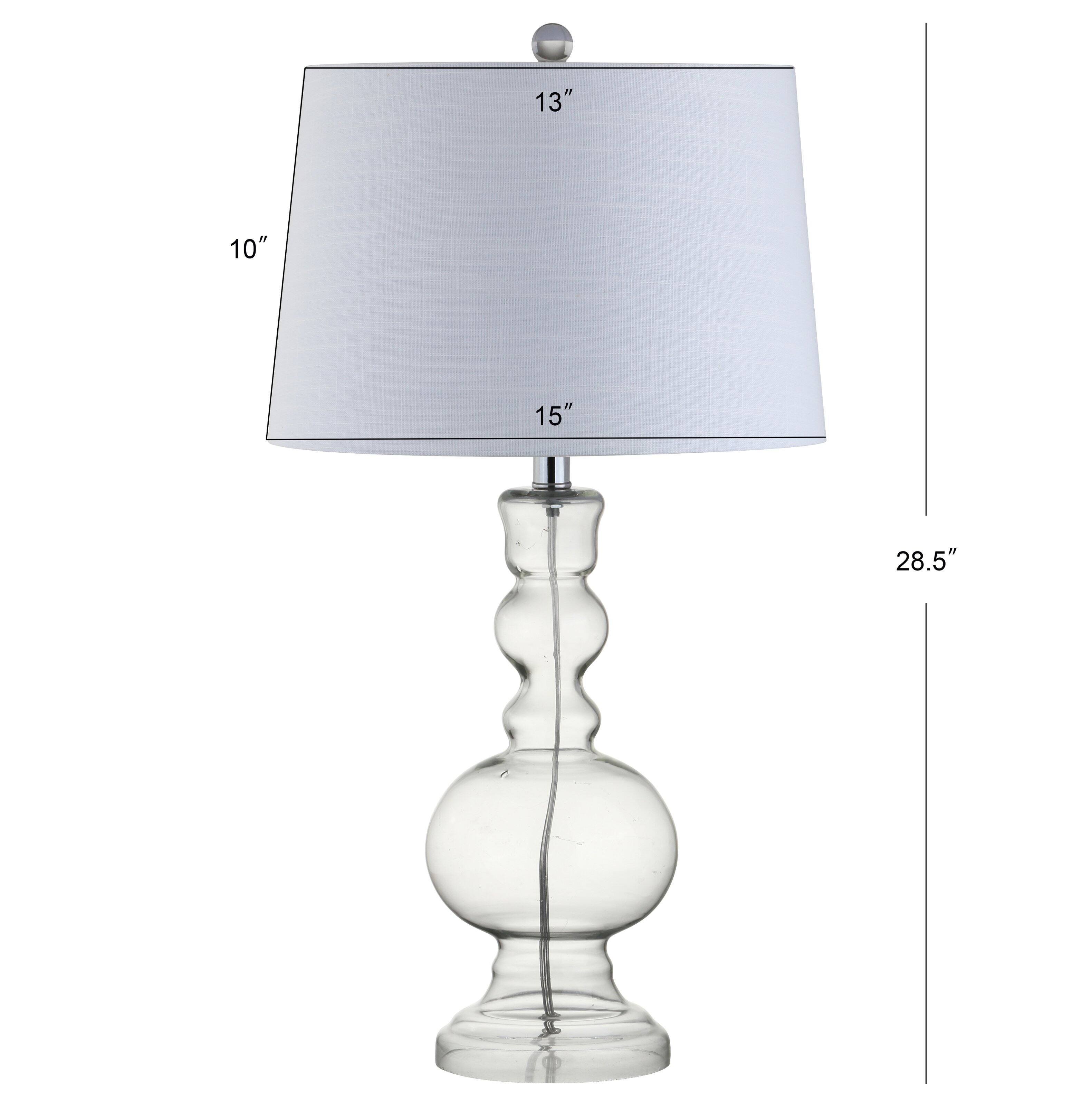 Jonathan Y Genie 28.5" Glass LED Table Lamp, (Set of 2) Clear JYL1061 ...
